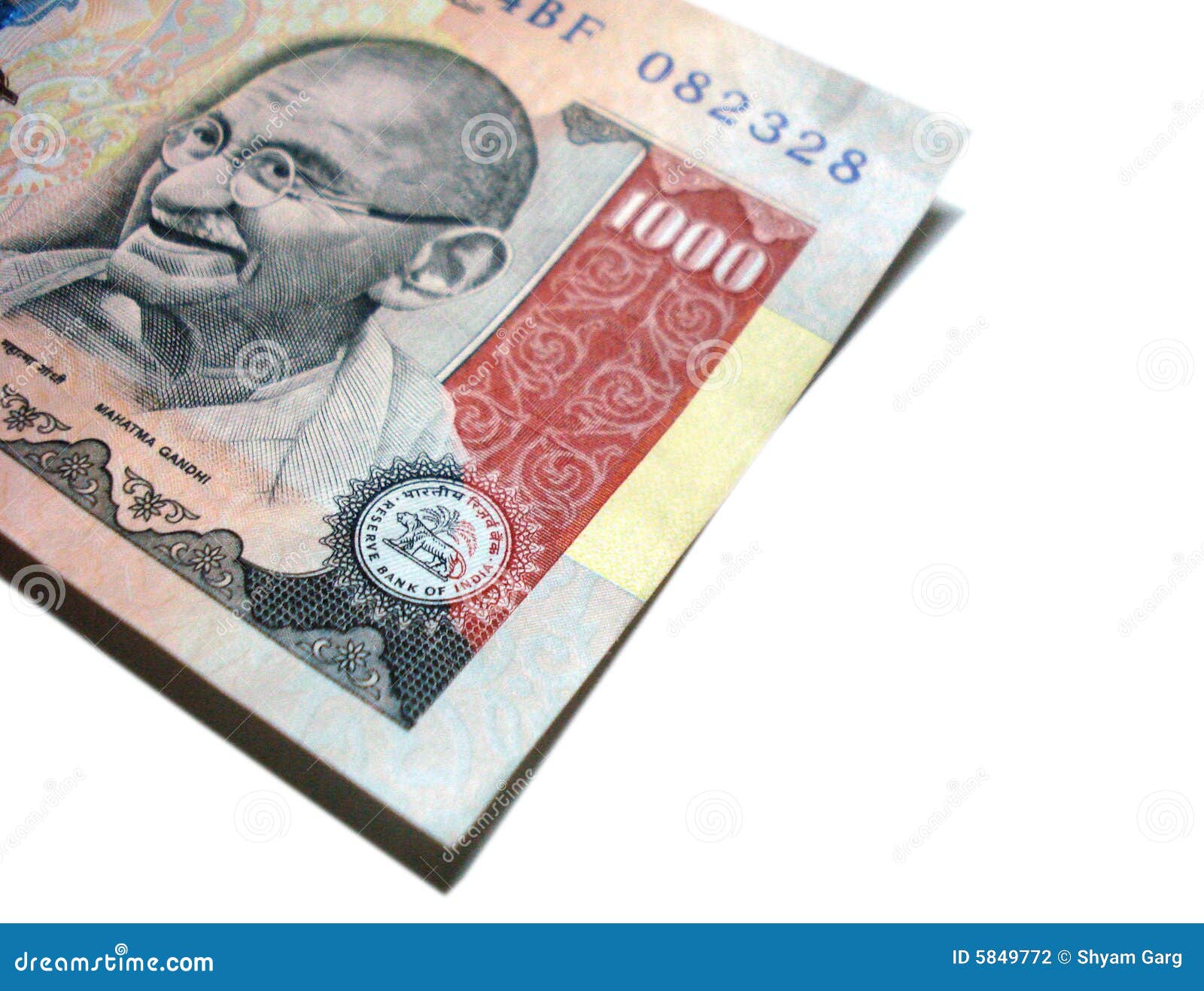 One Thousand Rupee Indian Note Stock Photo - Image of exchange ...