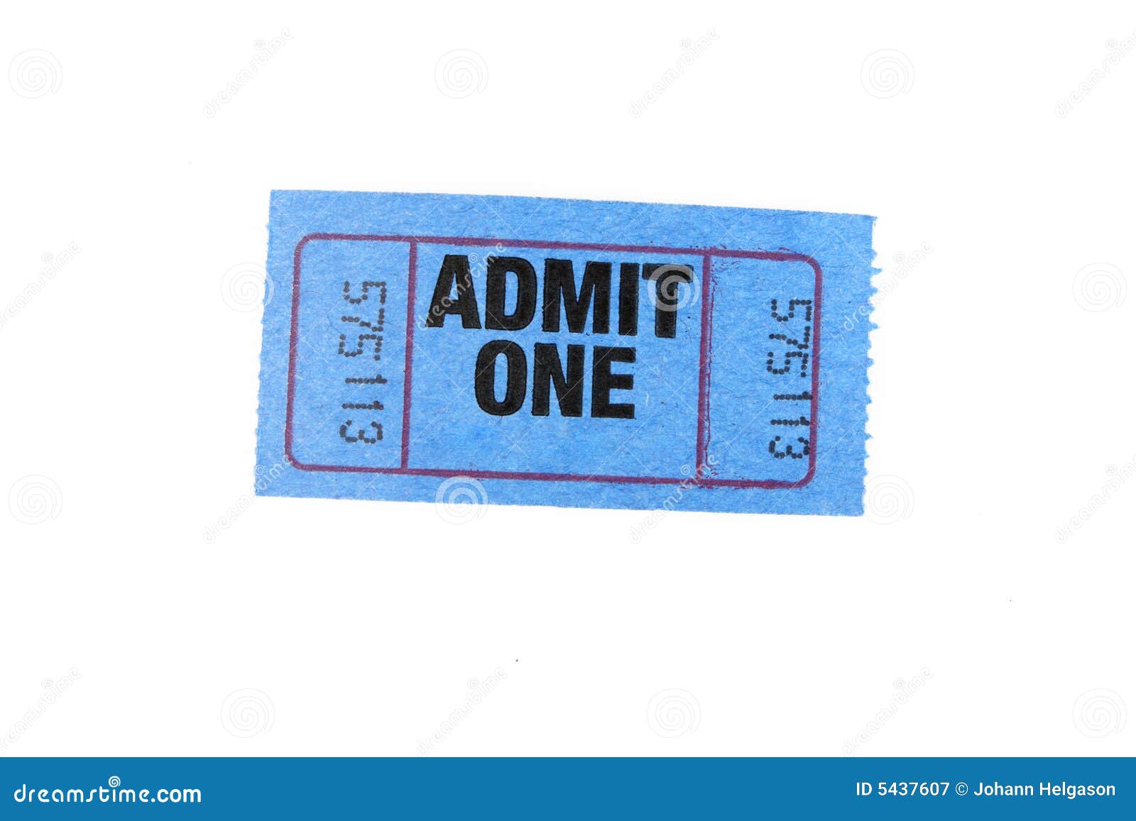 One ticket stock image. Image of office, sales, ticket - 5437607