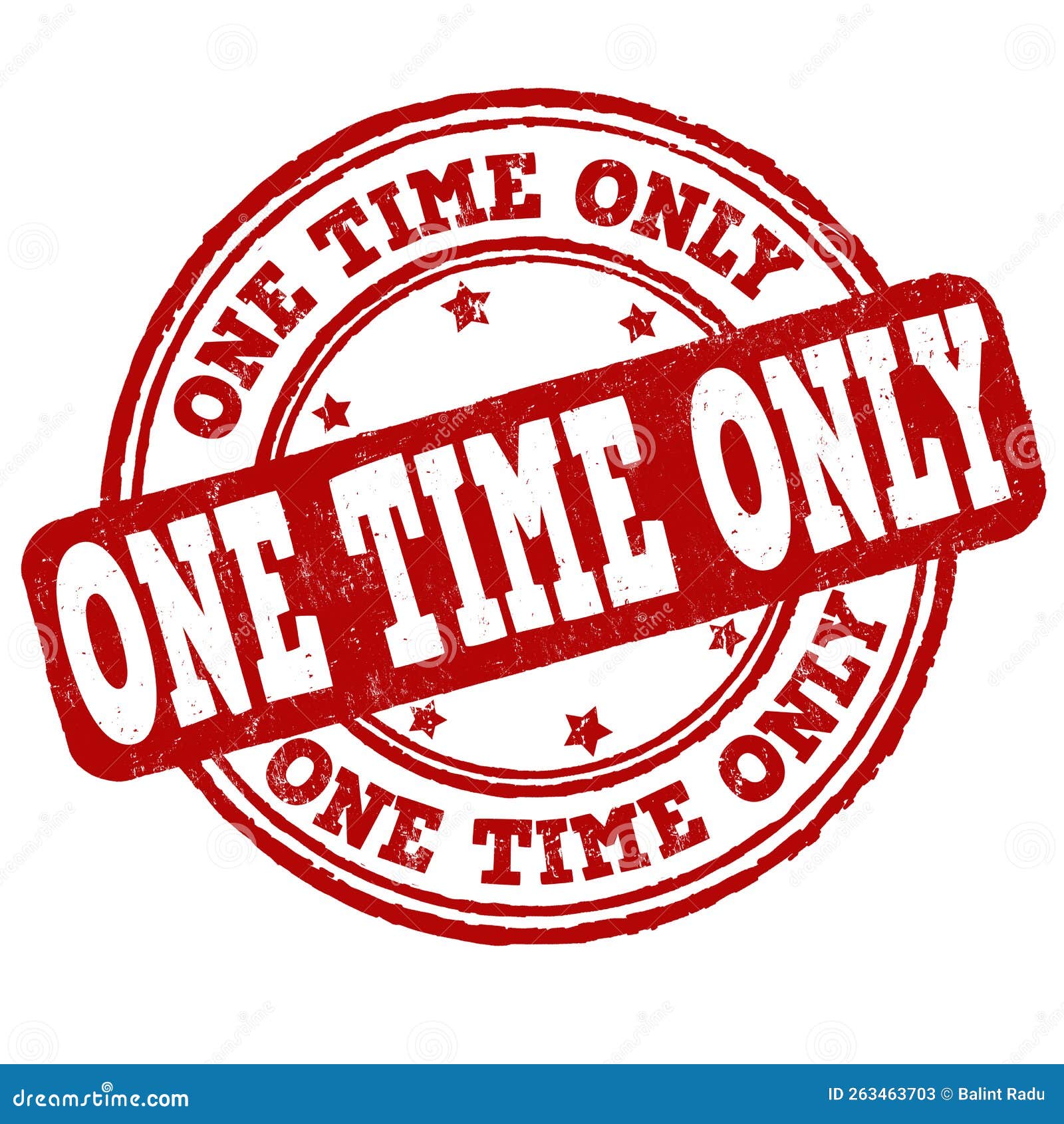 One Time only Grunge Rubber Stamp Stock Vector - Illustration of ...