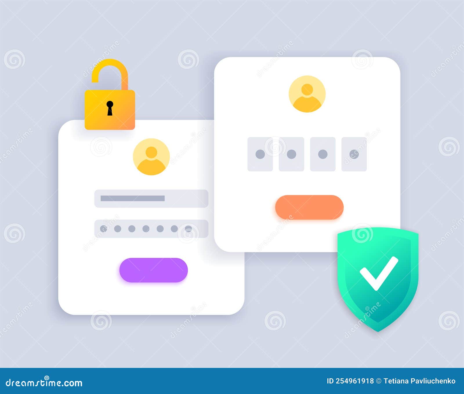 One time password stock vector. Illustration of internet - 254961918