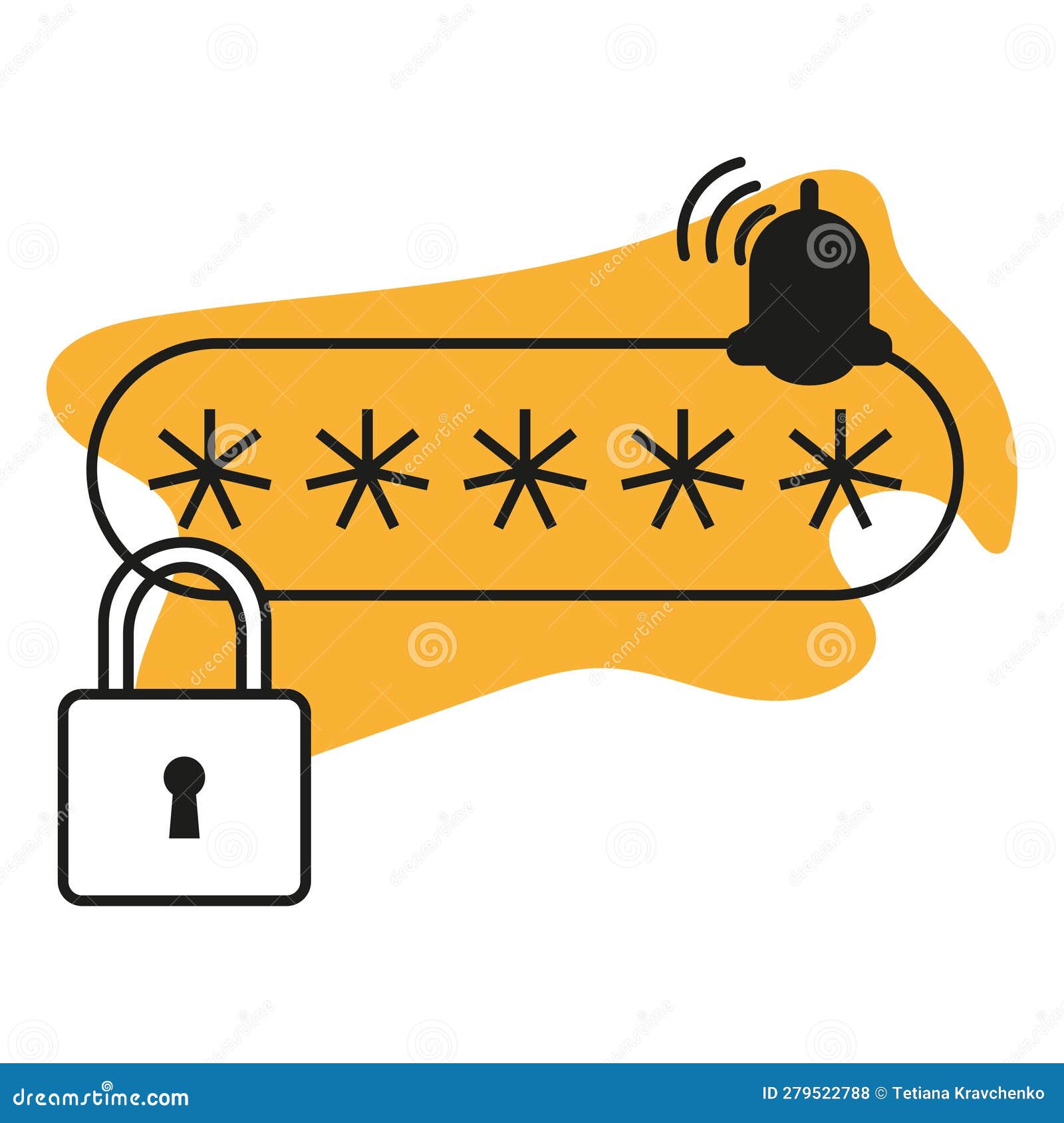 One Time Password. Message with Code on the Smartphone. Vector ...