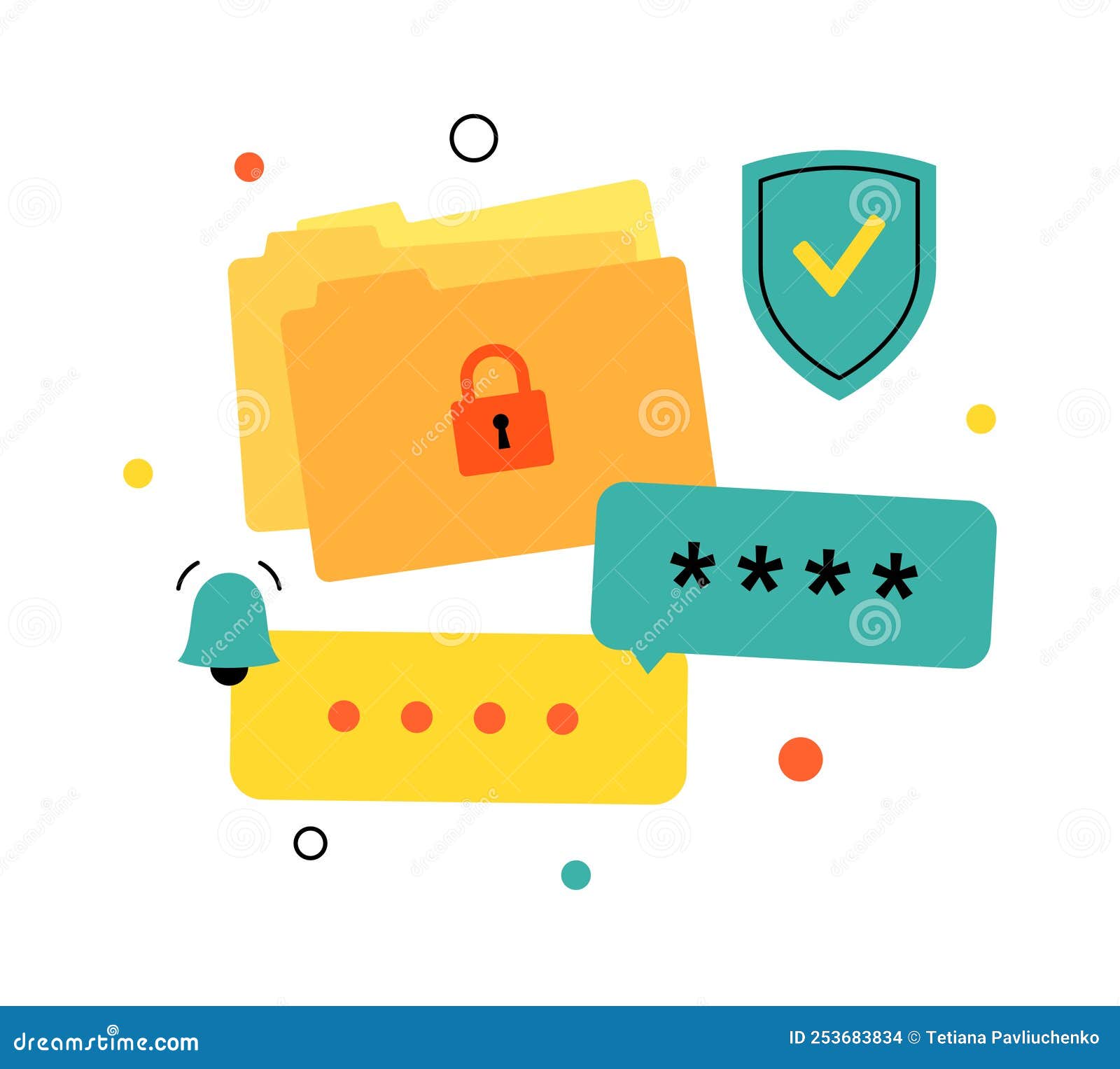 One time password stock vector. Illustration of protection - 253683834