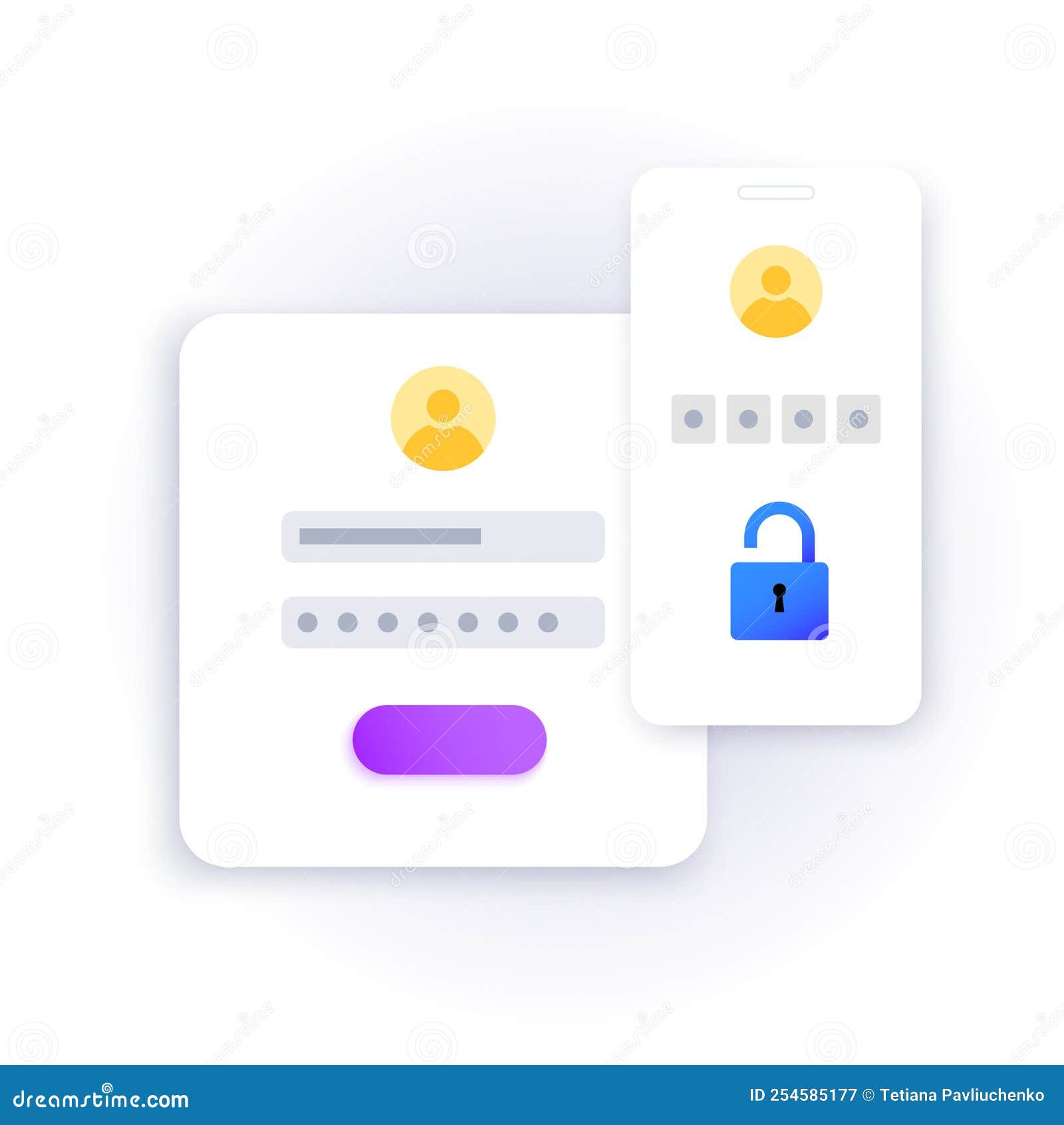 One time password stock vector. Illustration of validation - 254585177