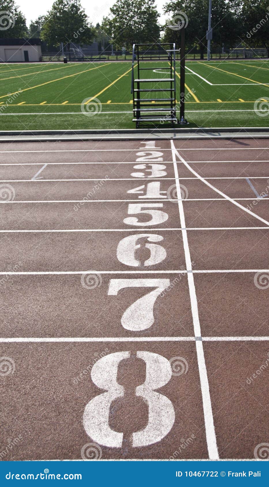 One to eight running lanes stock photo. Image of start - 10467722