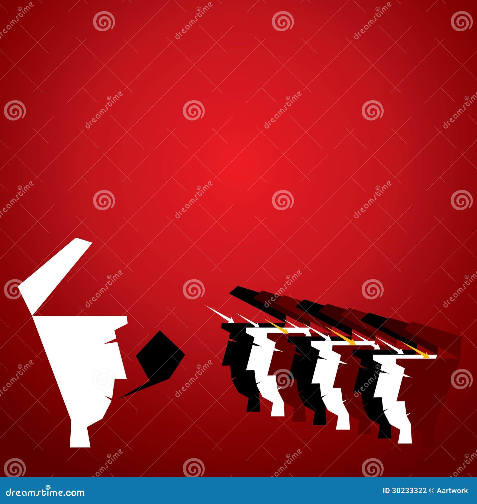 One To Many Communication Concept Stock Vector - Illustration of ...