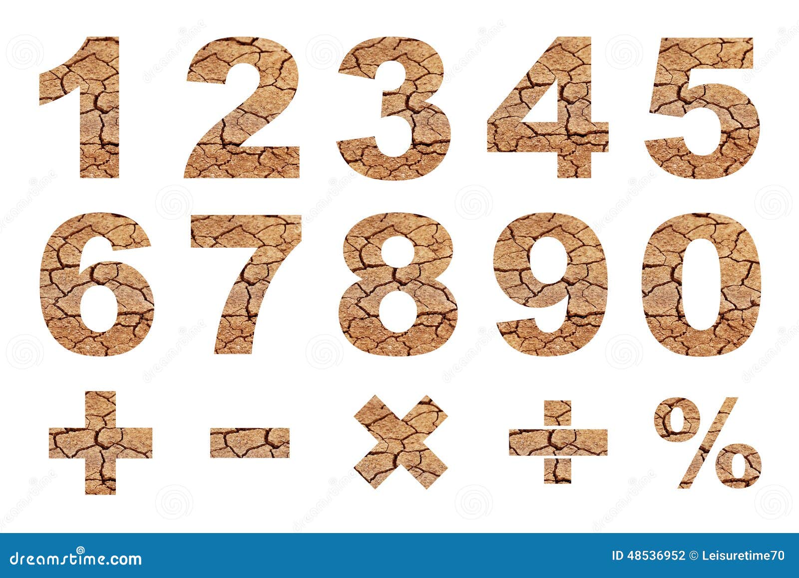One To Zero Numbers and Basic Mathematical Symbols Stock Photo - Image ...