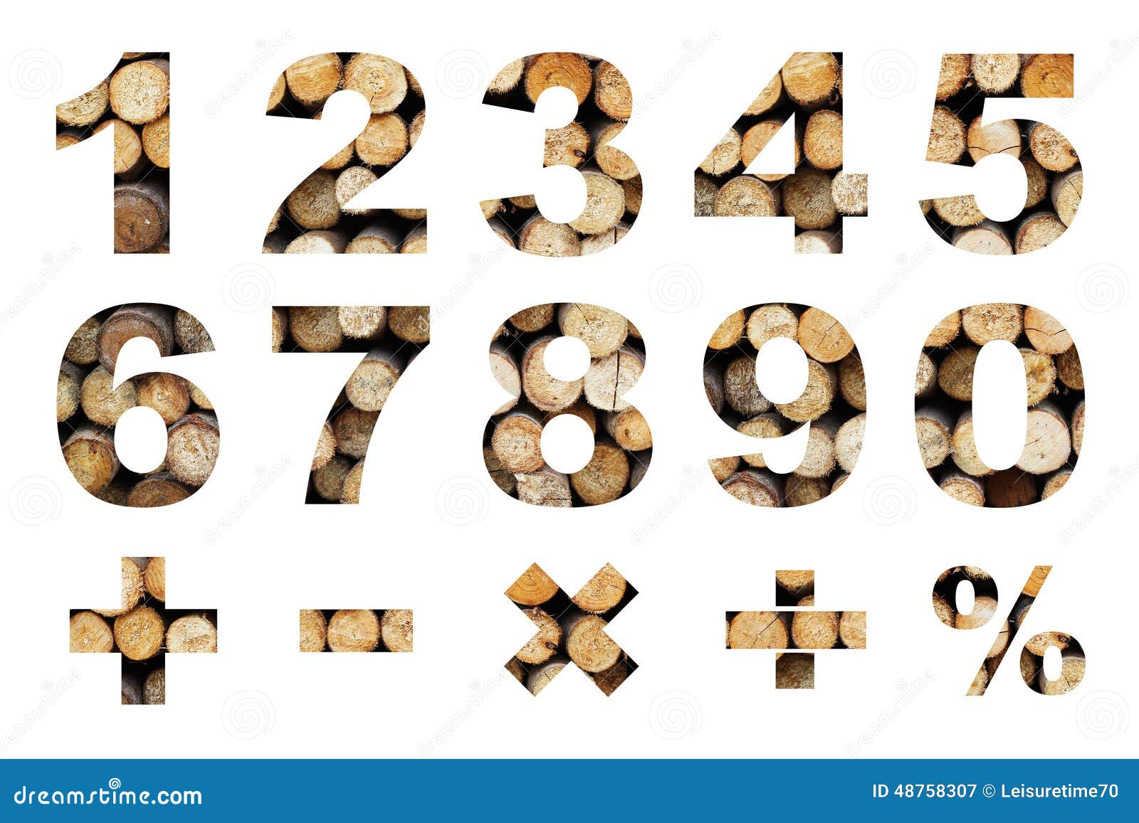 One To Zero Numbers and Basic Mathematical Symbols Stock Image - Image ...