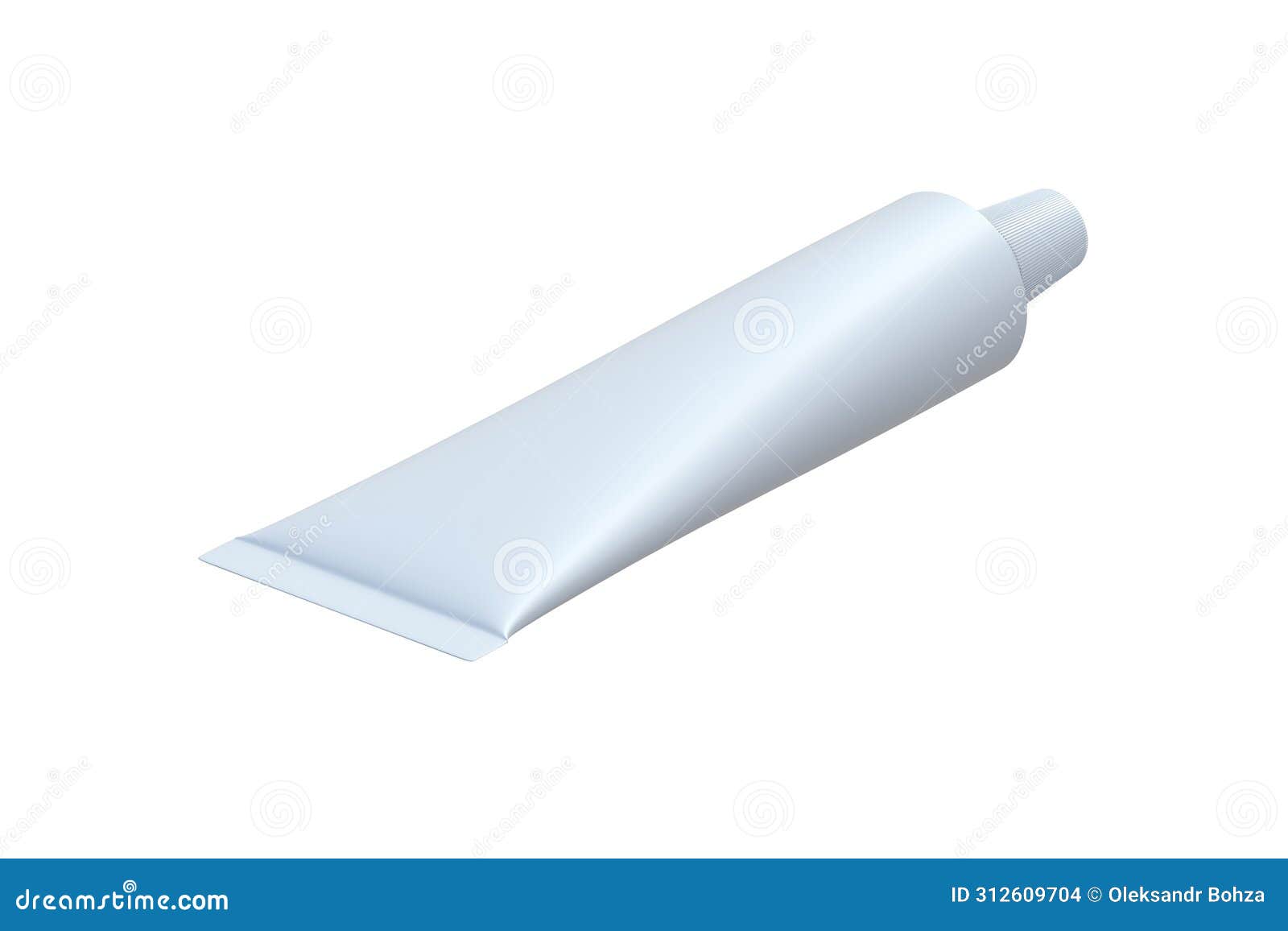 One Toothpaste Tube Isolated on White Background. Stock Illustration ...