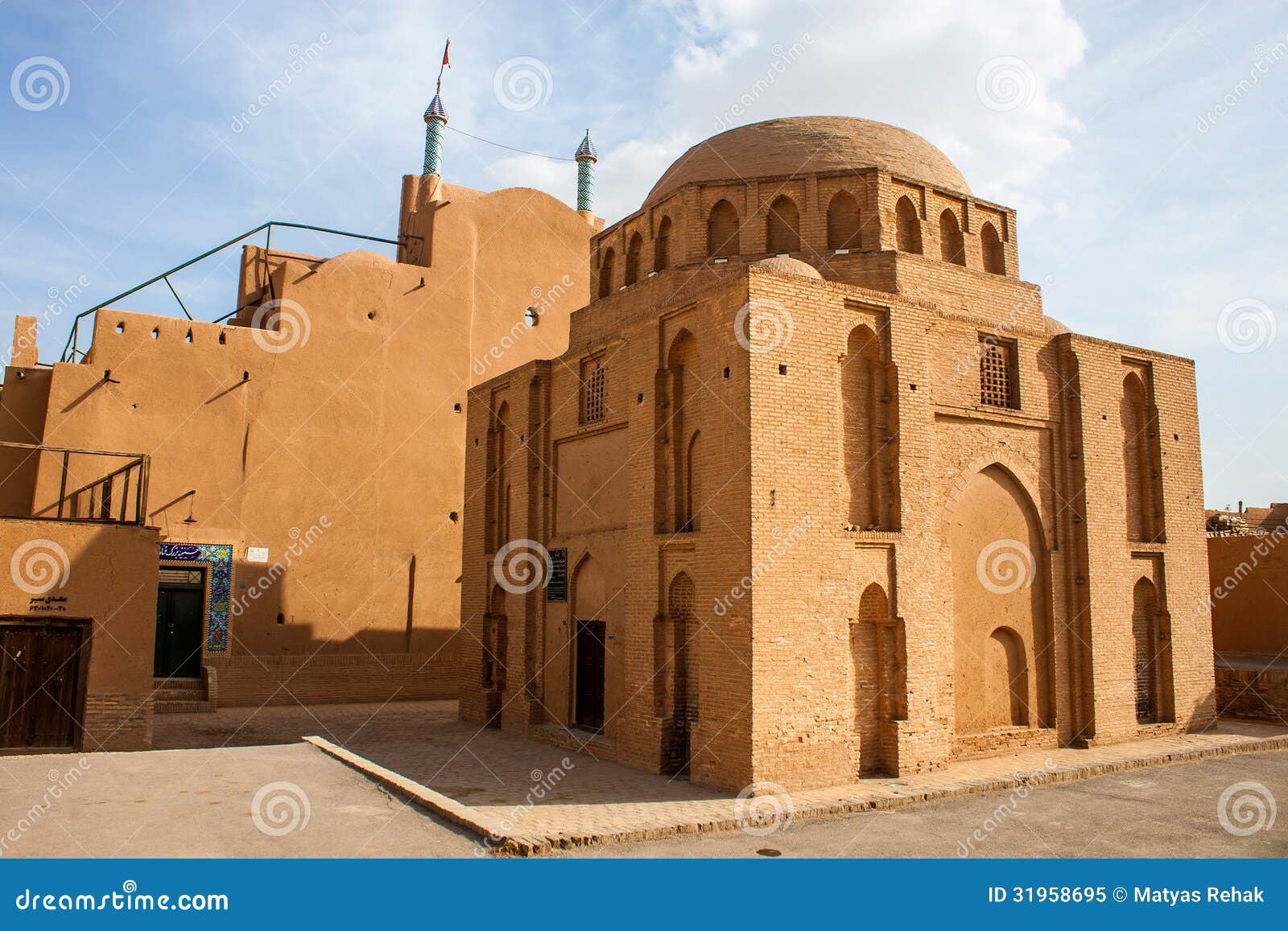 One of Traditional Adobe Buildings Stock Image - Image of exterior ...