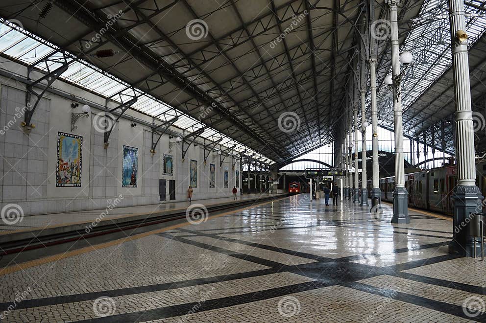 Train stations in Lisbon stock image. Image of stations - 325720031