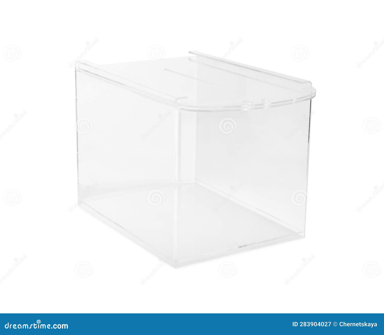 One Transparent Ballot Box Isolated on White Stock Image - Image of ...