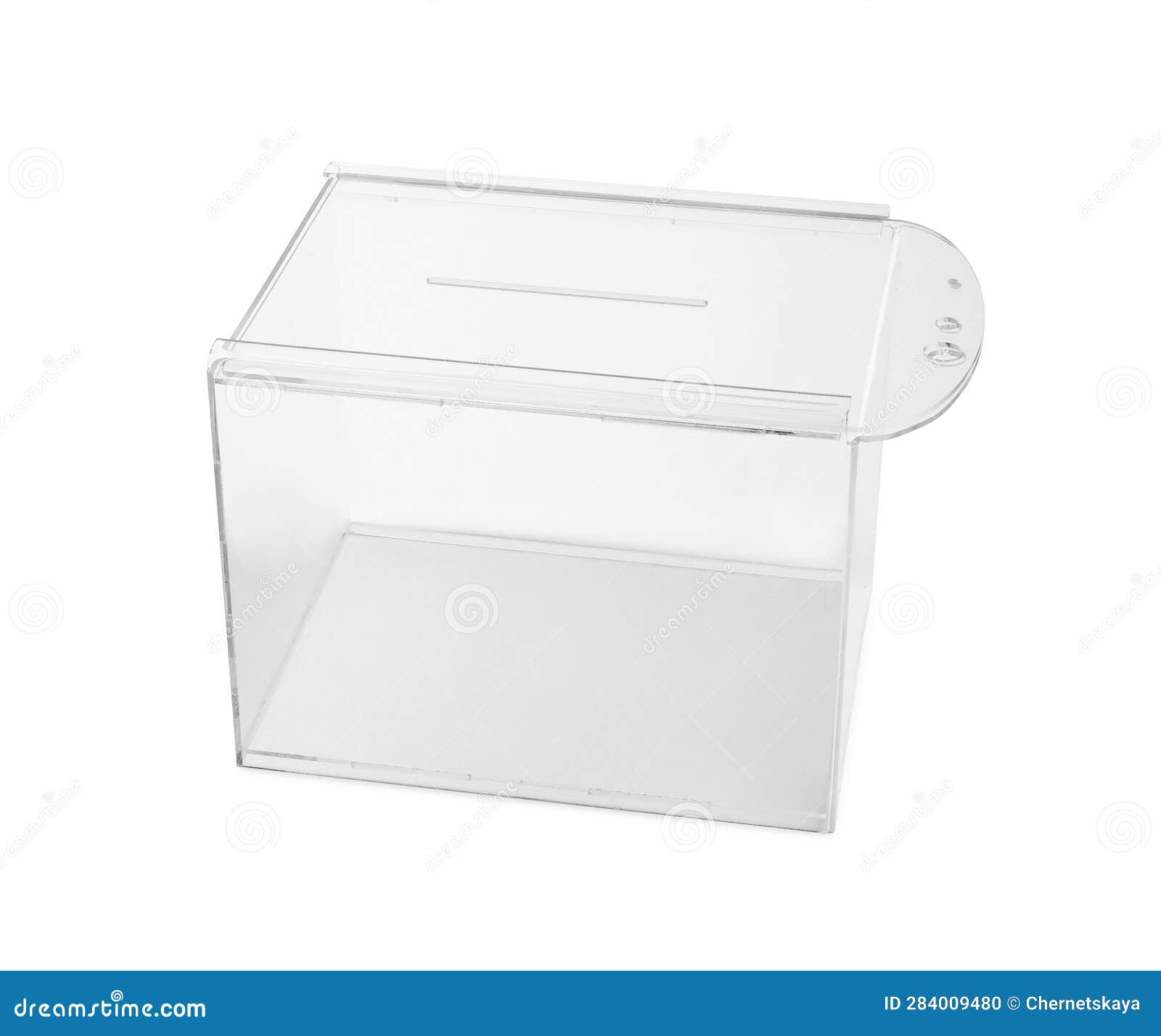 One Transparent Ballot Box Isolated on White Stock Photo - Image of ...