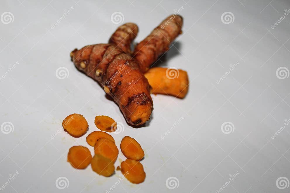 One Turmeric Segment is Good for Health Stock Image - Image of ...