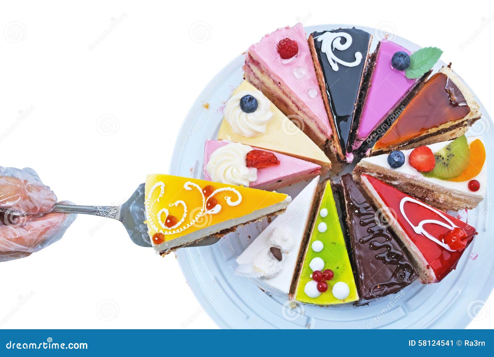 One of the Twelve Pieces of Cake Stock Image - Image of eating ...