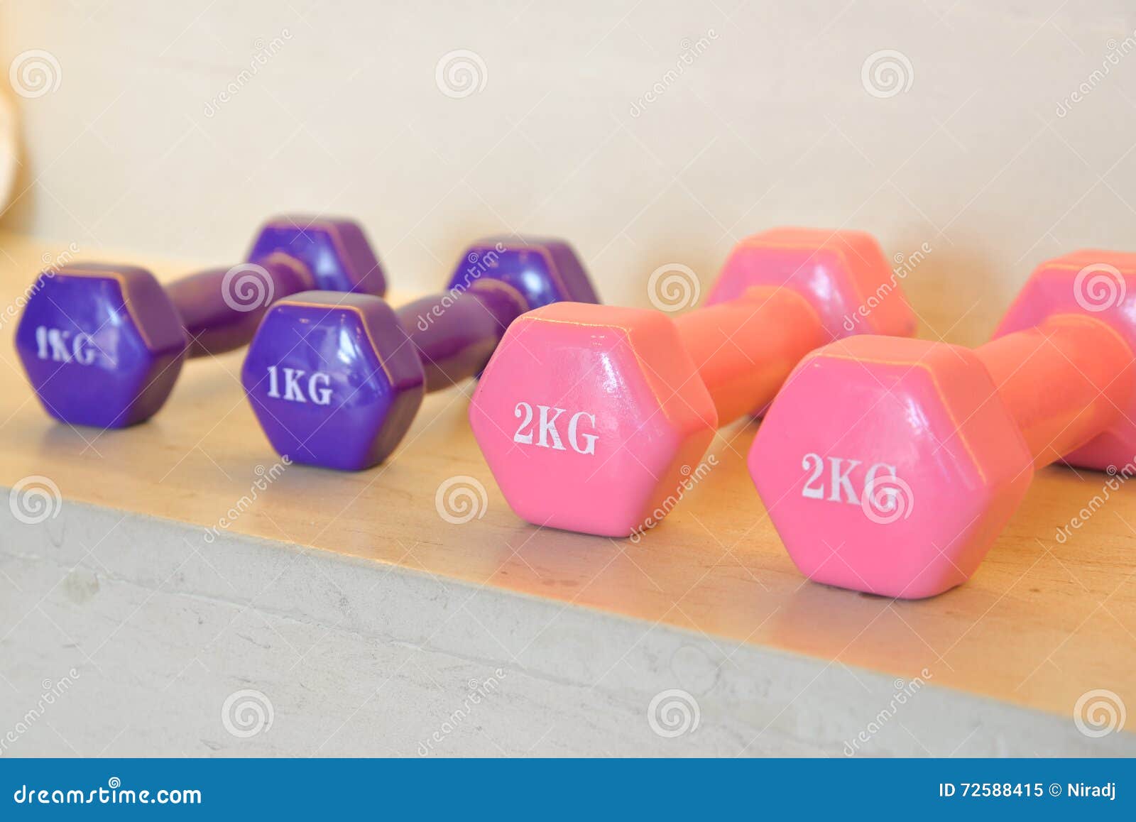 One and Two Kilogram Weight Stock Image - Image of colorful, exercise ...