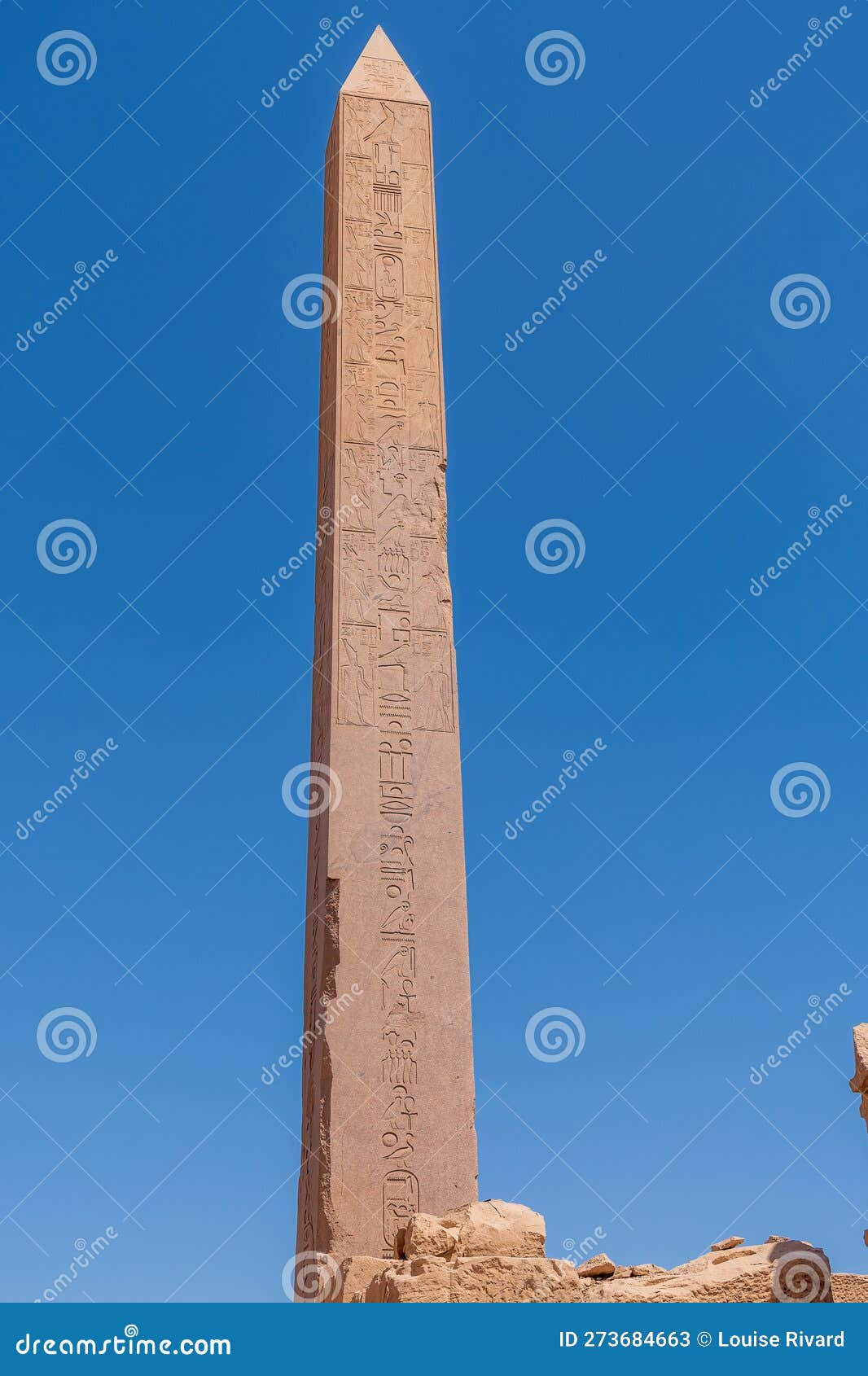 One of the Two Obelisks from Karnak Temple Stock Image - Image of ...