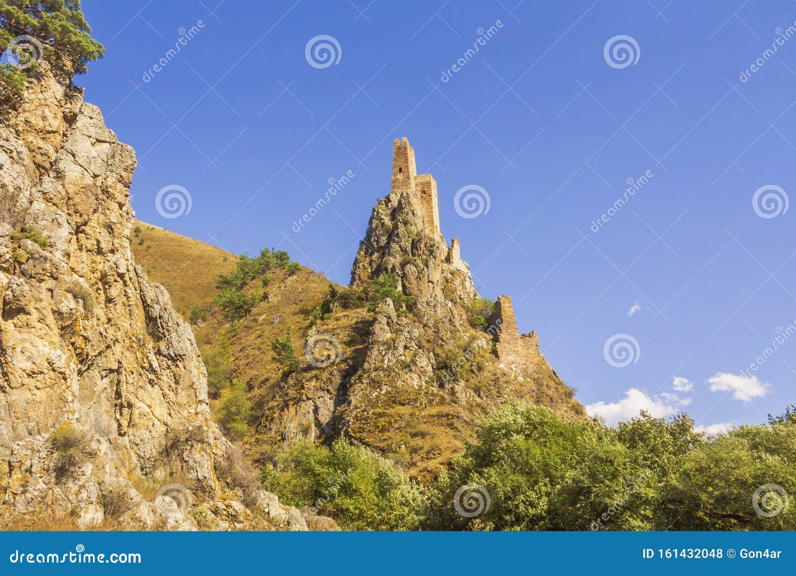 One of Two Separate Impregnable Stone Castles, Built on the Pinnacles ...