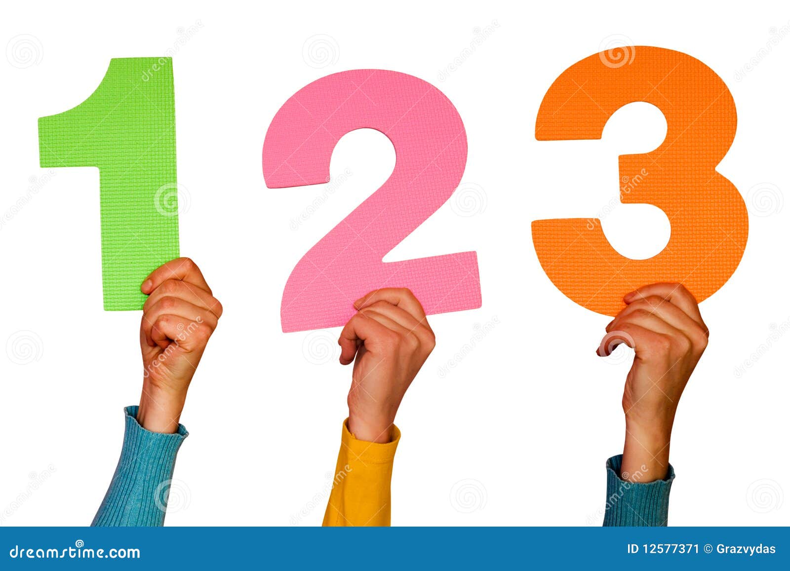 One,two and three stock image. Image of generated, isolated - 12577371