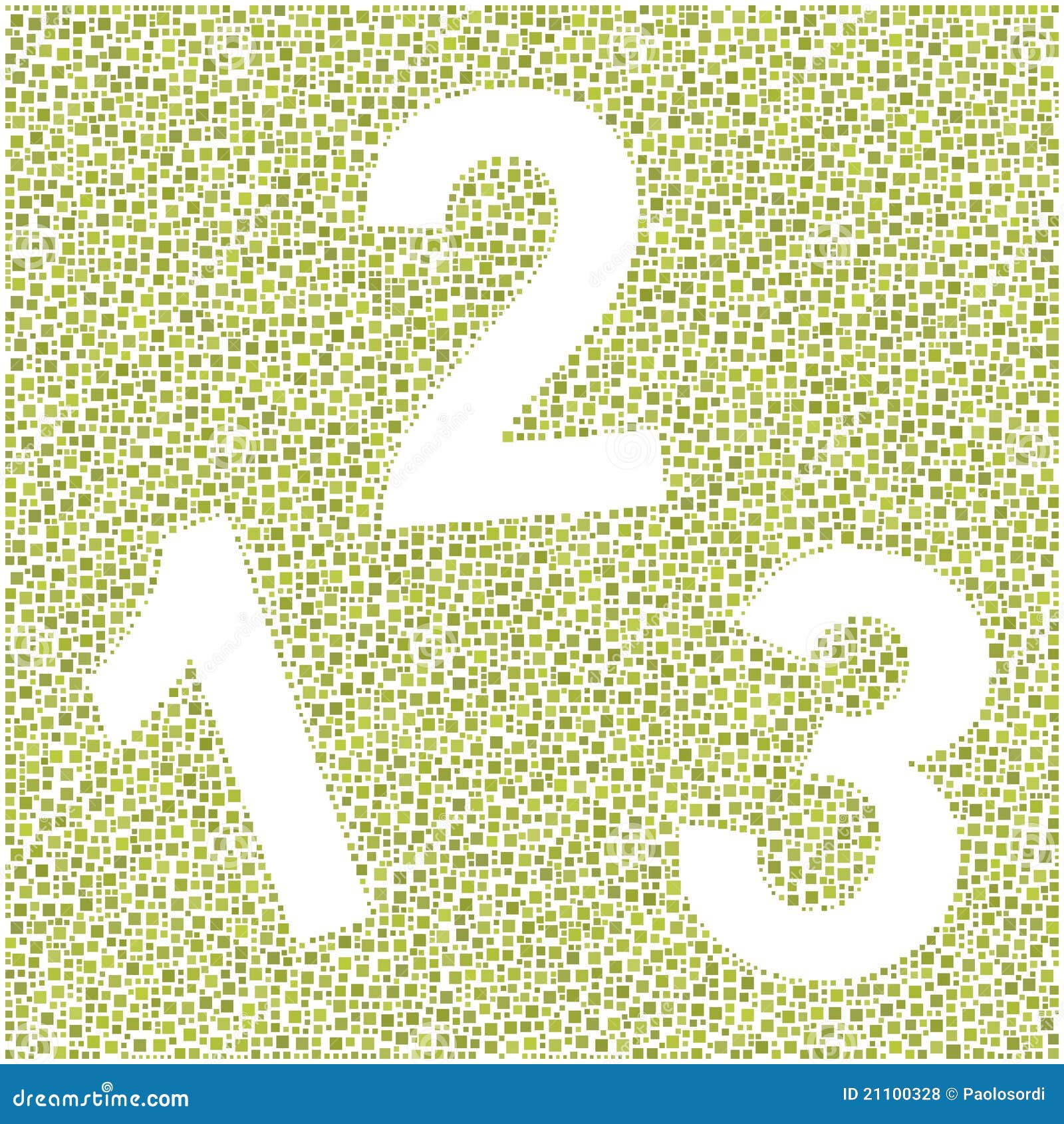 One, Two, Three stock vector. Illustration of algebra - 21100328