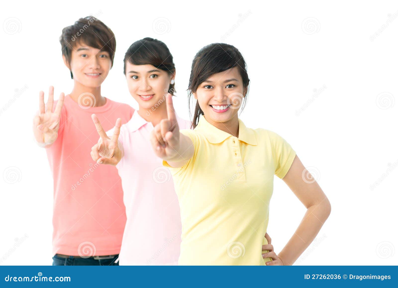 One-two-three stock photo. Image of friendly, asian, concept - 27262036