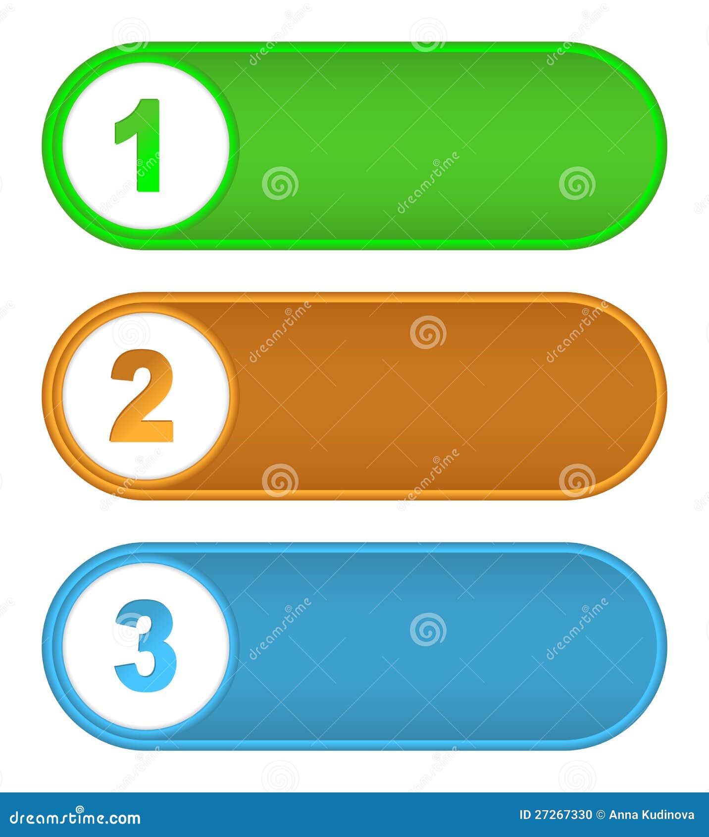 One two three stock vector. Illustration of design, round - 27267330