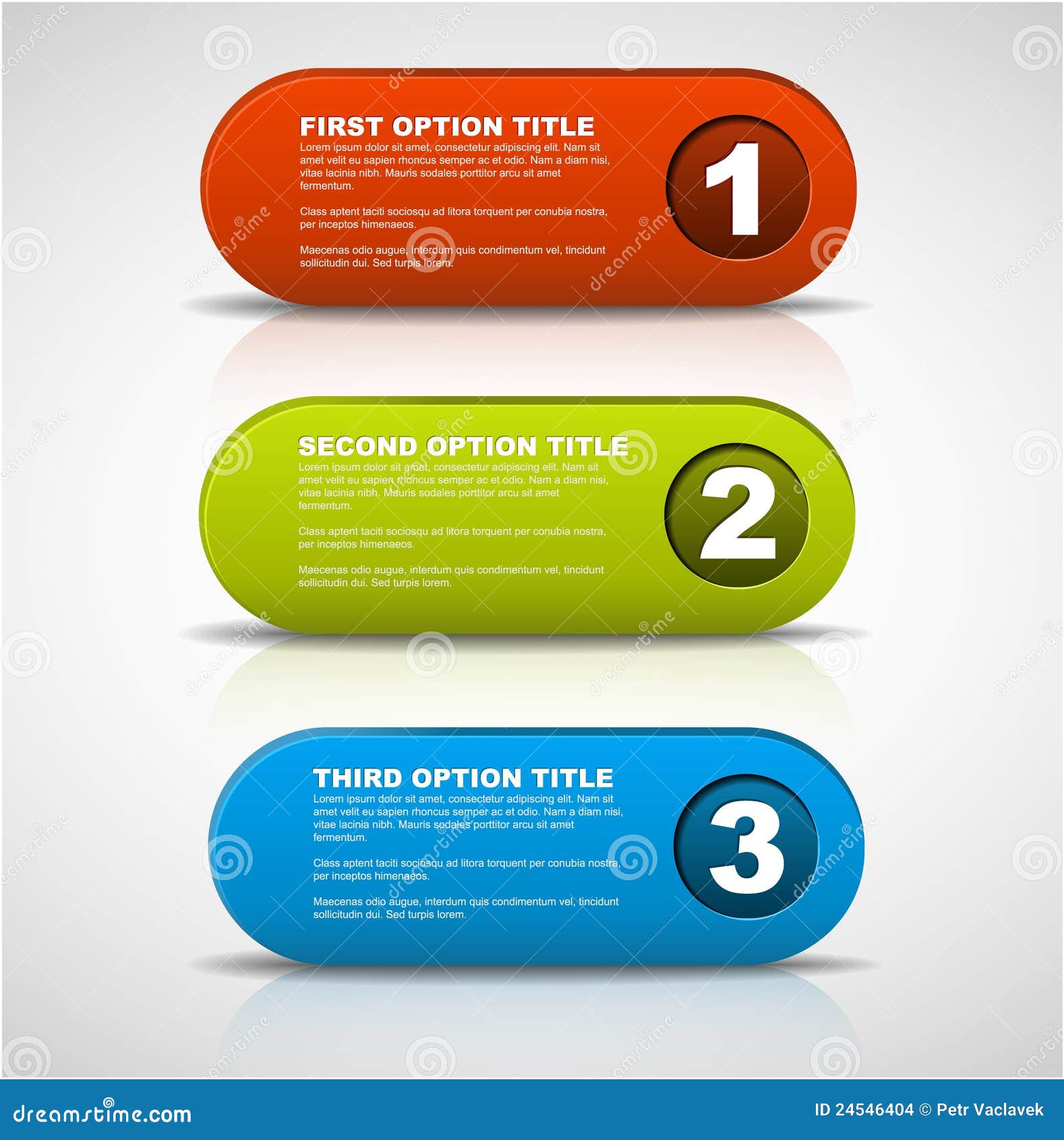 One Two Three - 3D Vector Progress Buttons Stock Vector - Illustration ... One Two Three - 3D Vector Progress Buttons Stock Vector - Illustration ...