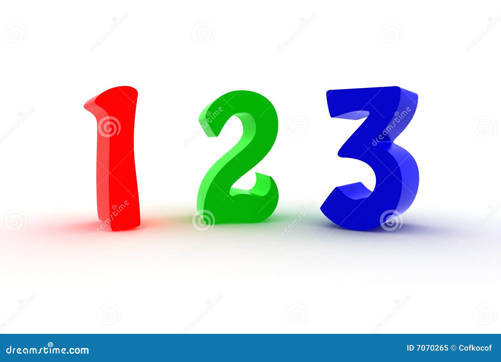 One two three stock illustration. Illustration of objects - 7070265