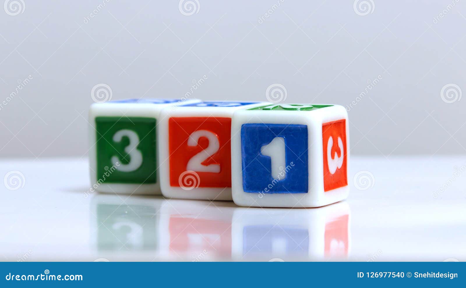 One Two and Three on Blocks Stock Photo - Image of math, three: 126977540