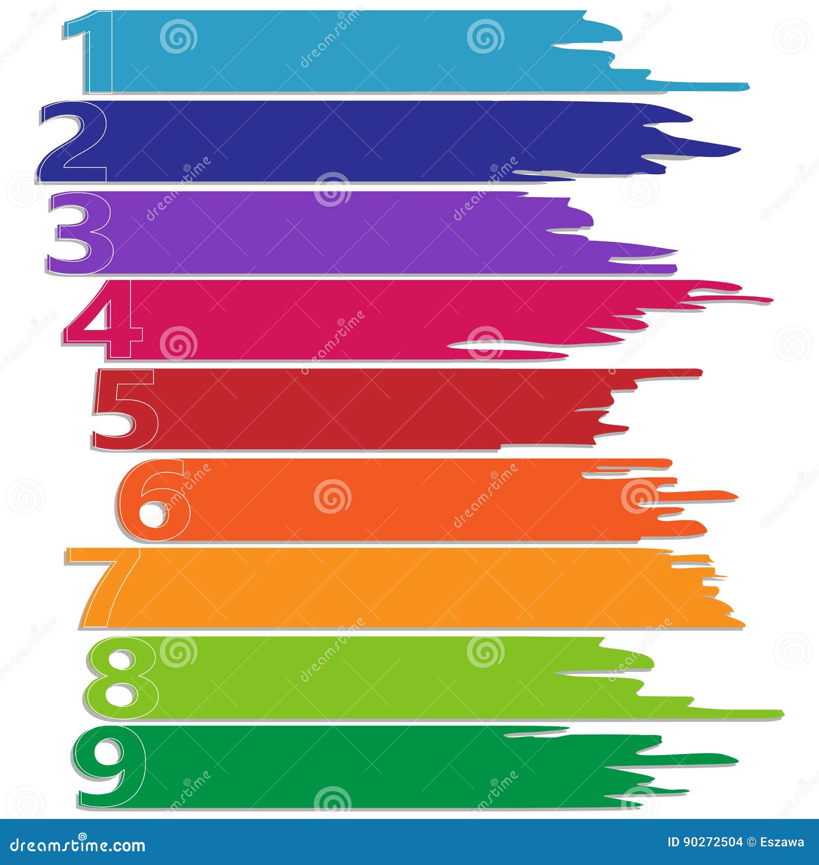 Banners With Numbers Design Cartoon Vector | CartoonDealer.com #43901215