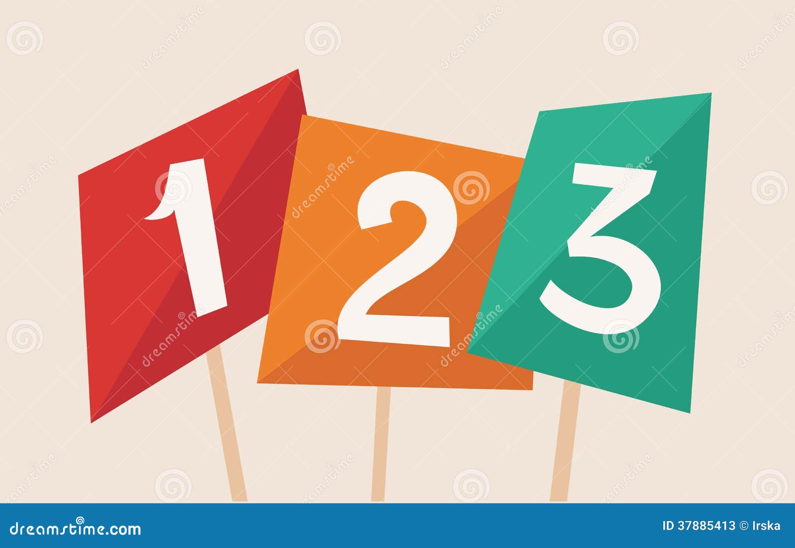 One two three stock vector. Illustration of clean, promotion - 37885413