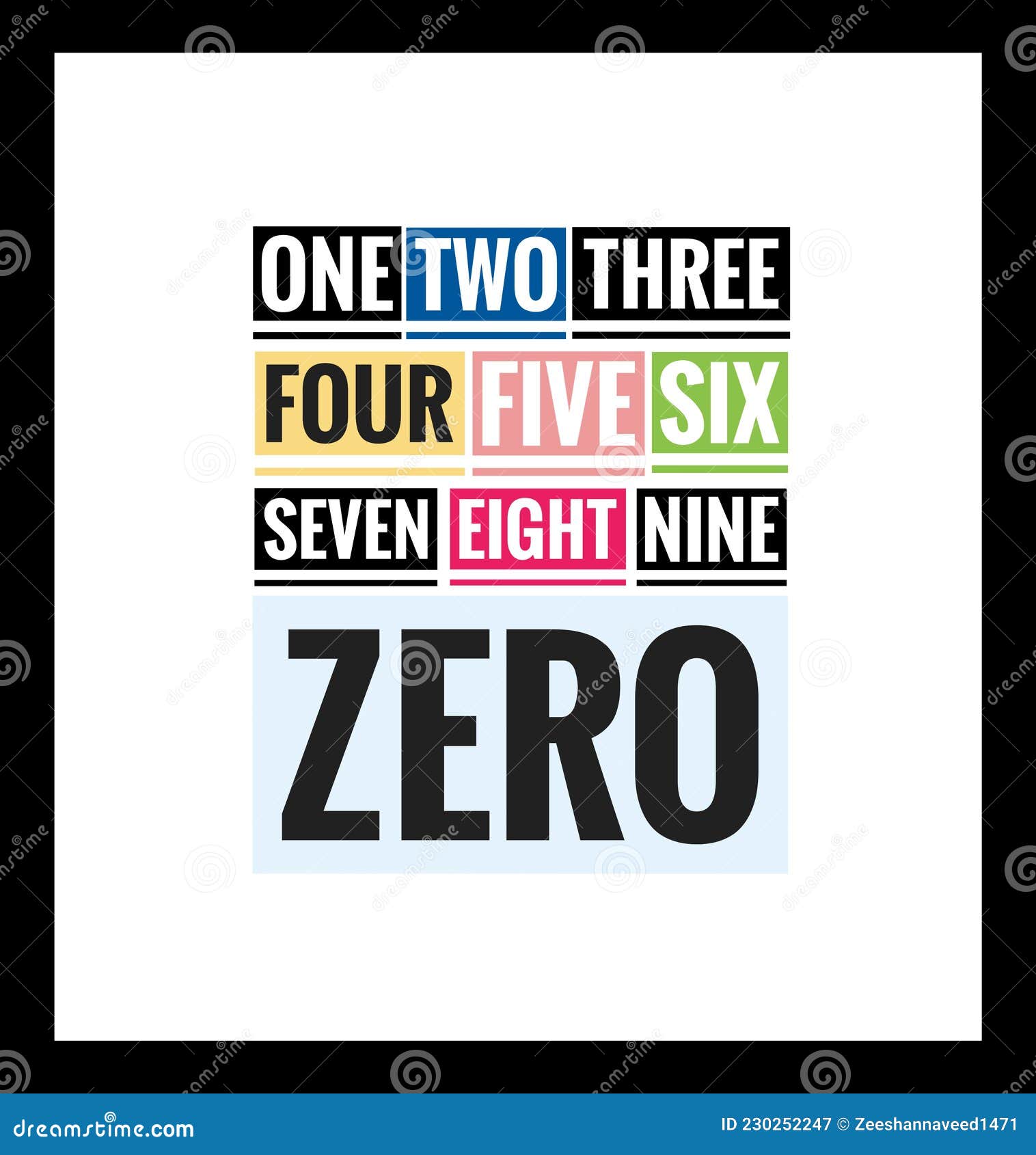 Counting Numbers 1 2 3 4 5 White Number Wooden On Red Background With ...