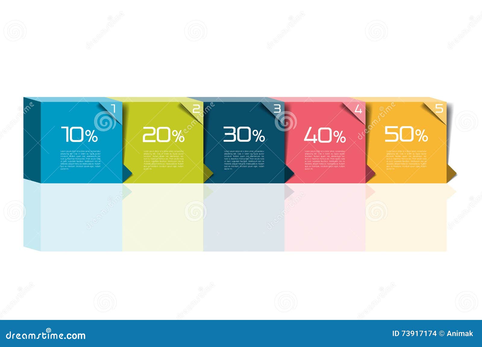 Five Step Infographics, Circular Shapes, Multi Level Hierarchy ...