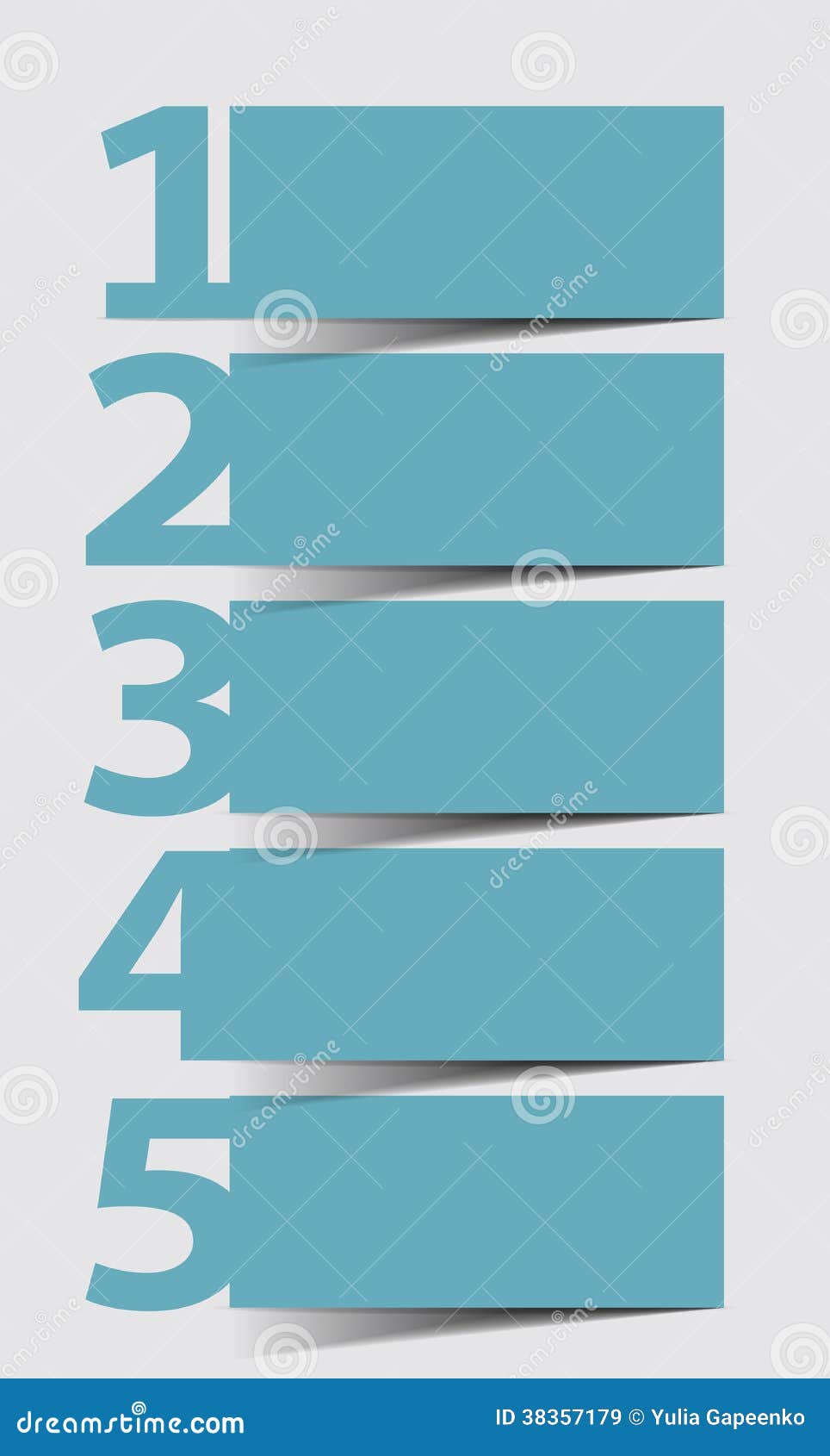 One Two Three Four Five - Vector Progress Icons Stock Vector ...