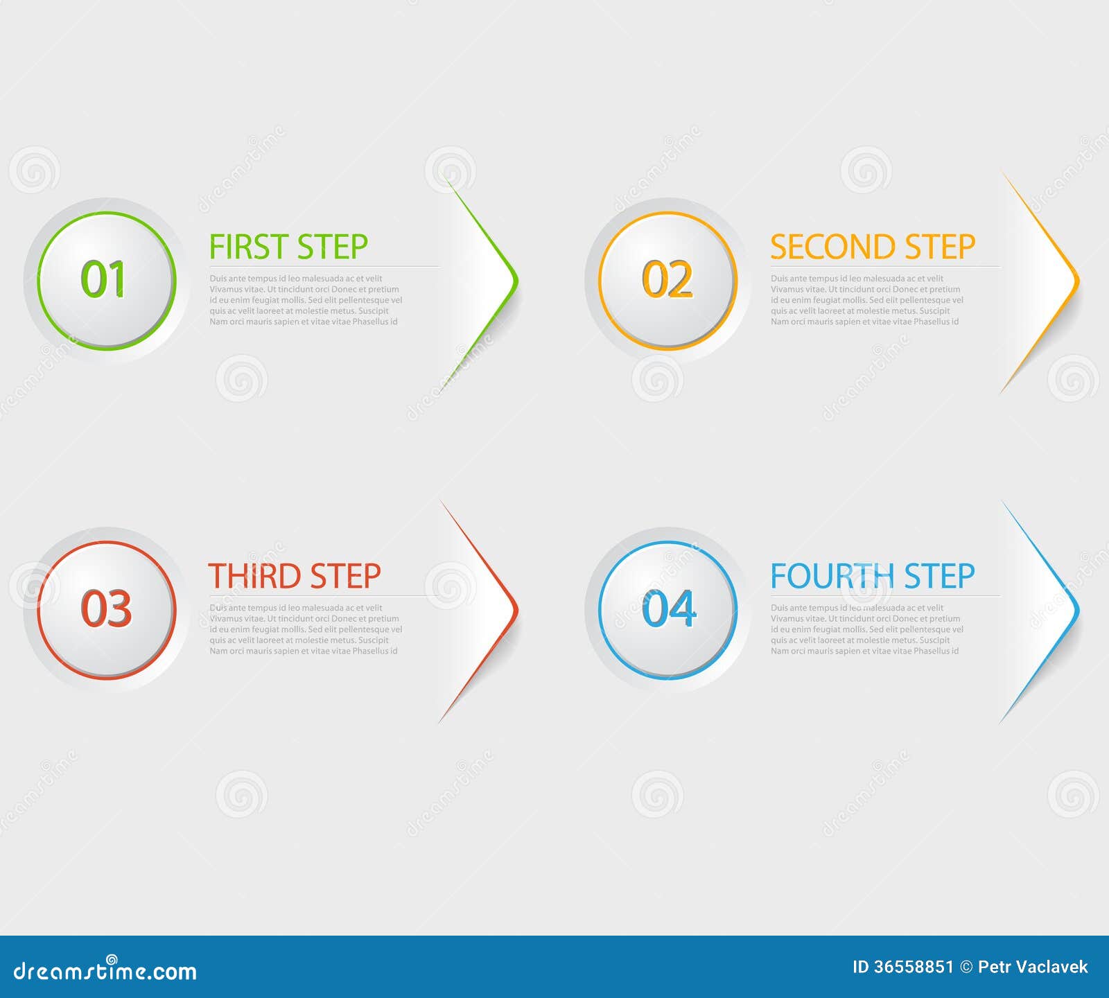 One Two Three Four - Flat Vector Progress Icons for Four Steps Stock ... One Two Three Four - Flat Vector Progress Icons for Four Steps Stock ...