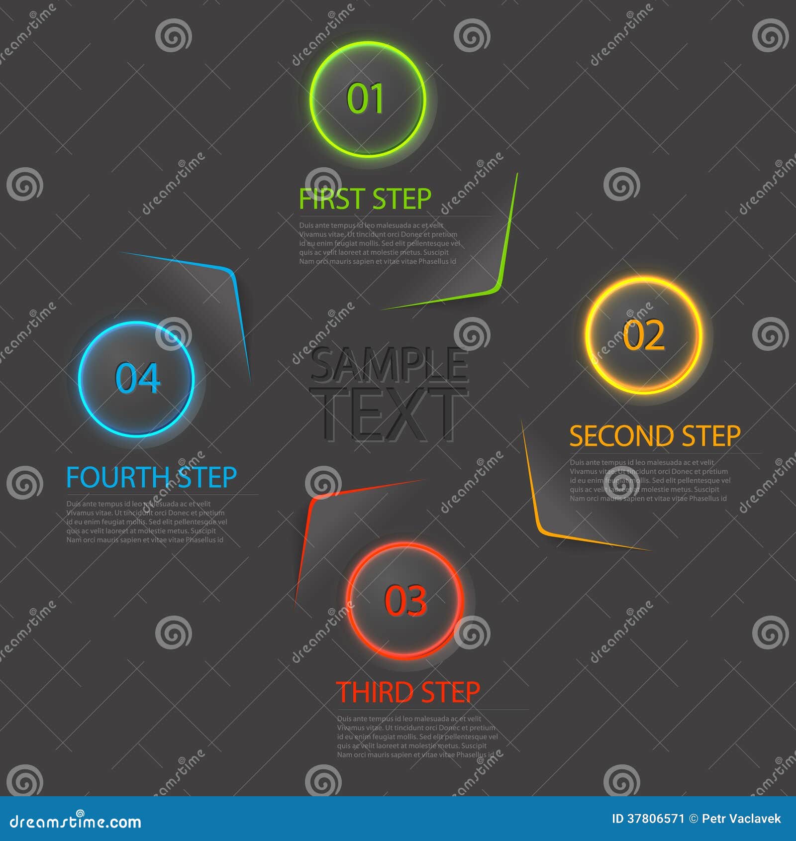 One Two Three Four - Flat Vector Progress Icons for Four Steps Stock ... One Two Three Four - Flat Vector Progress Icons for Four Steps Stock ...