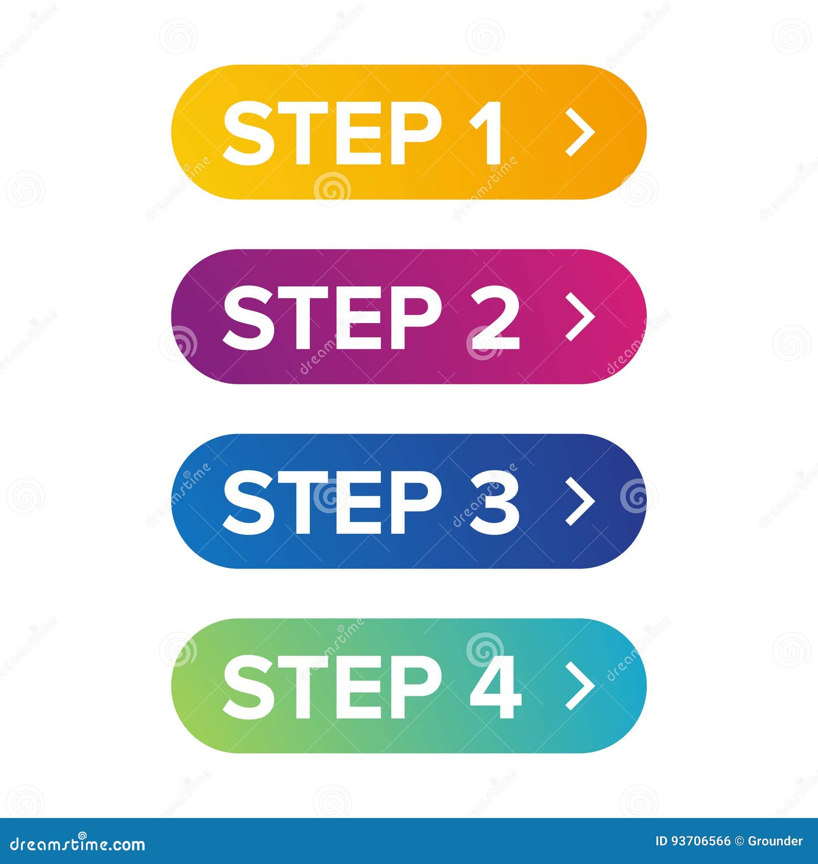 One Two Three Four Progress Bar Button Stock Vector - Illustration of ... One Two Three Four Progress Bar Button Stock Vector - Illustration of ...