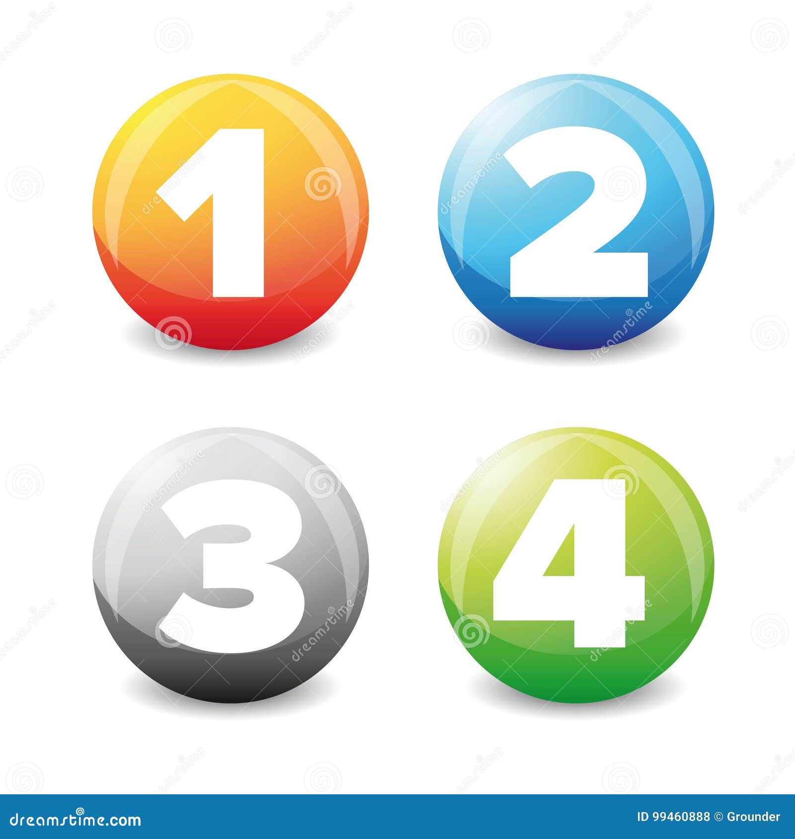 One Two Three Four Steps Progress Bar Stock Vector - Illustration of ...