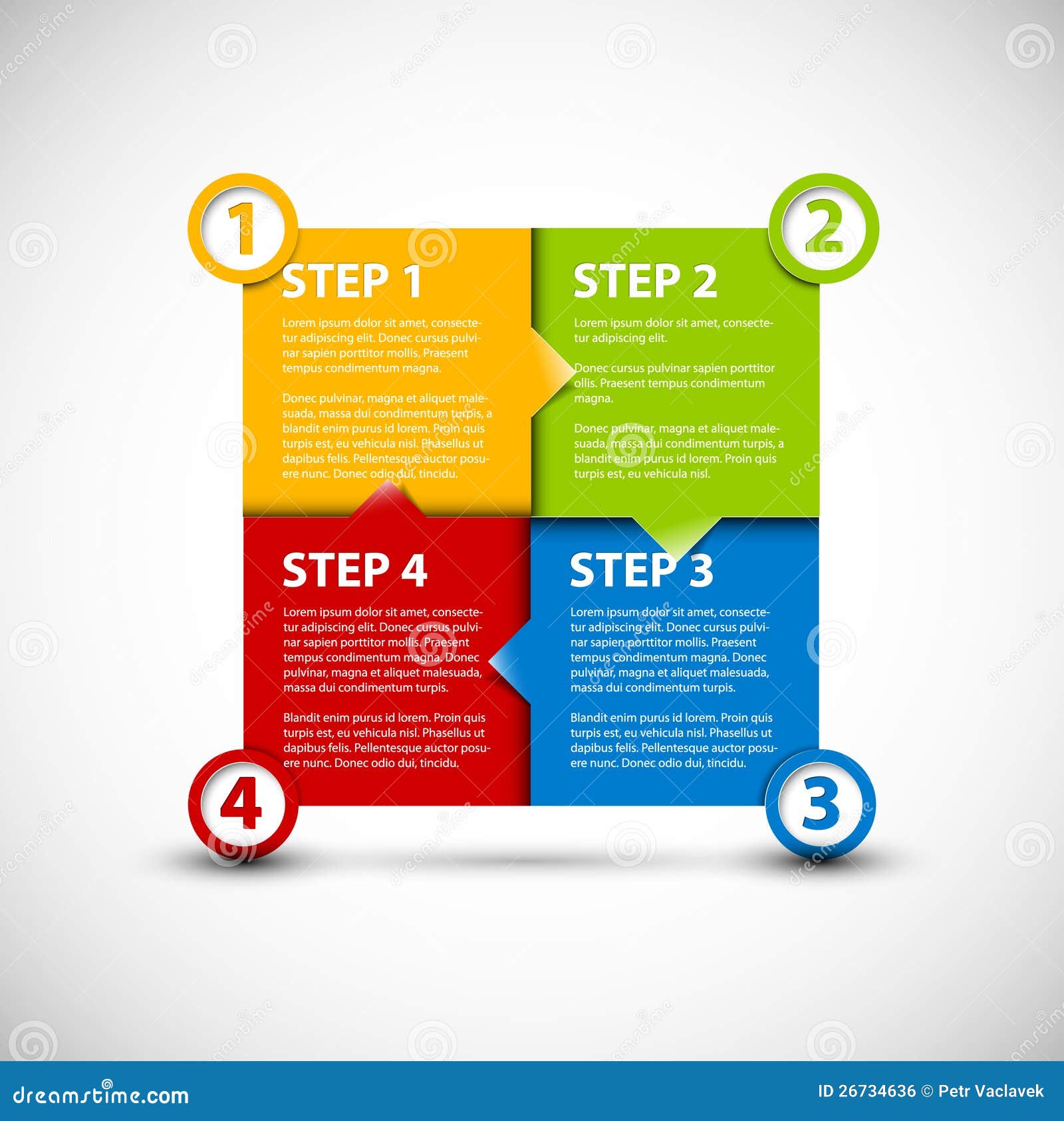 One Two Three Four - Vector Paper Steps Stock Vector - Illustration of ... One Two Three Four - Vector Paper Steps Stock Vector - Illustration of ...