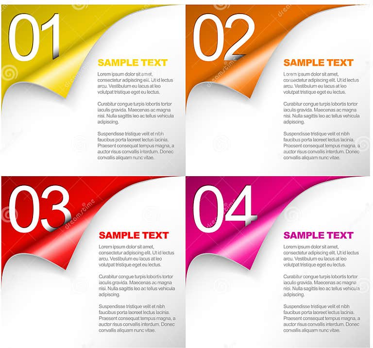 One Two Three Four - Vector Progress Background Stock Vector ...