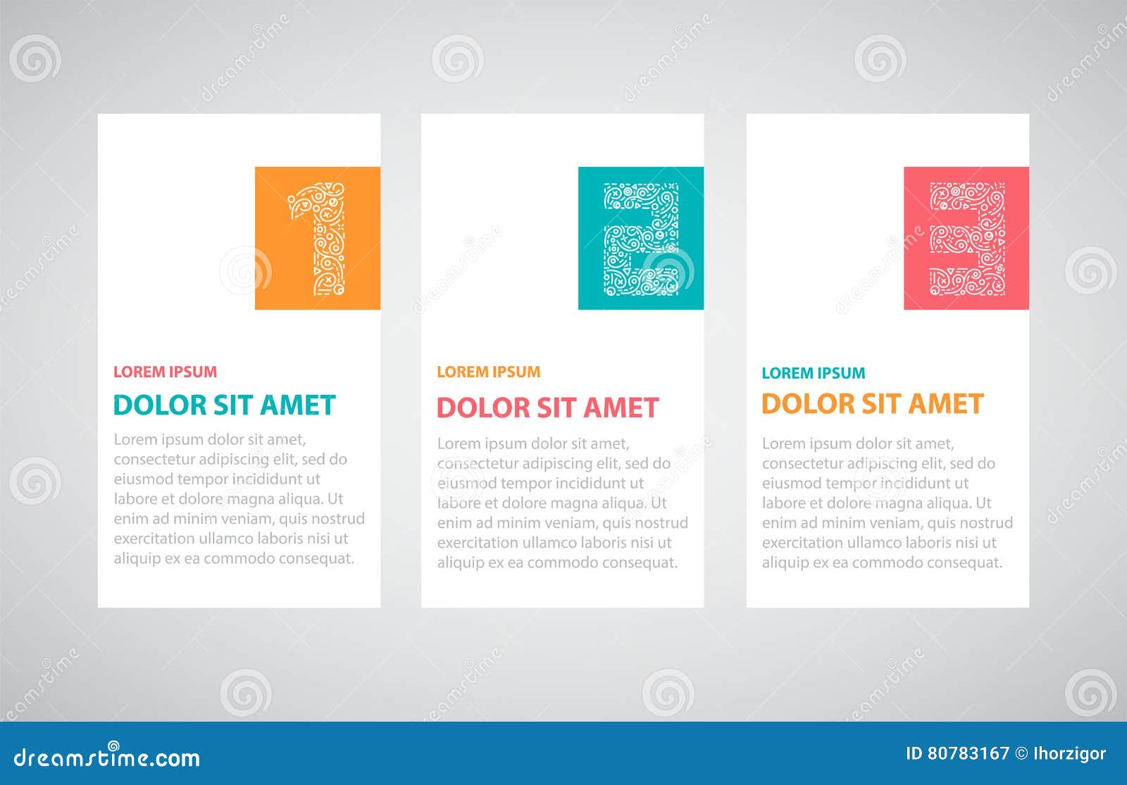 Three Infographic Design With Icons. 3 Options Or 3 Steps. Process ...