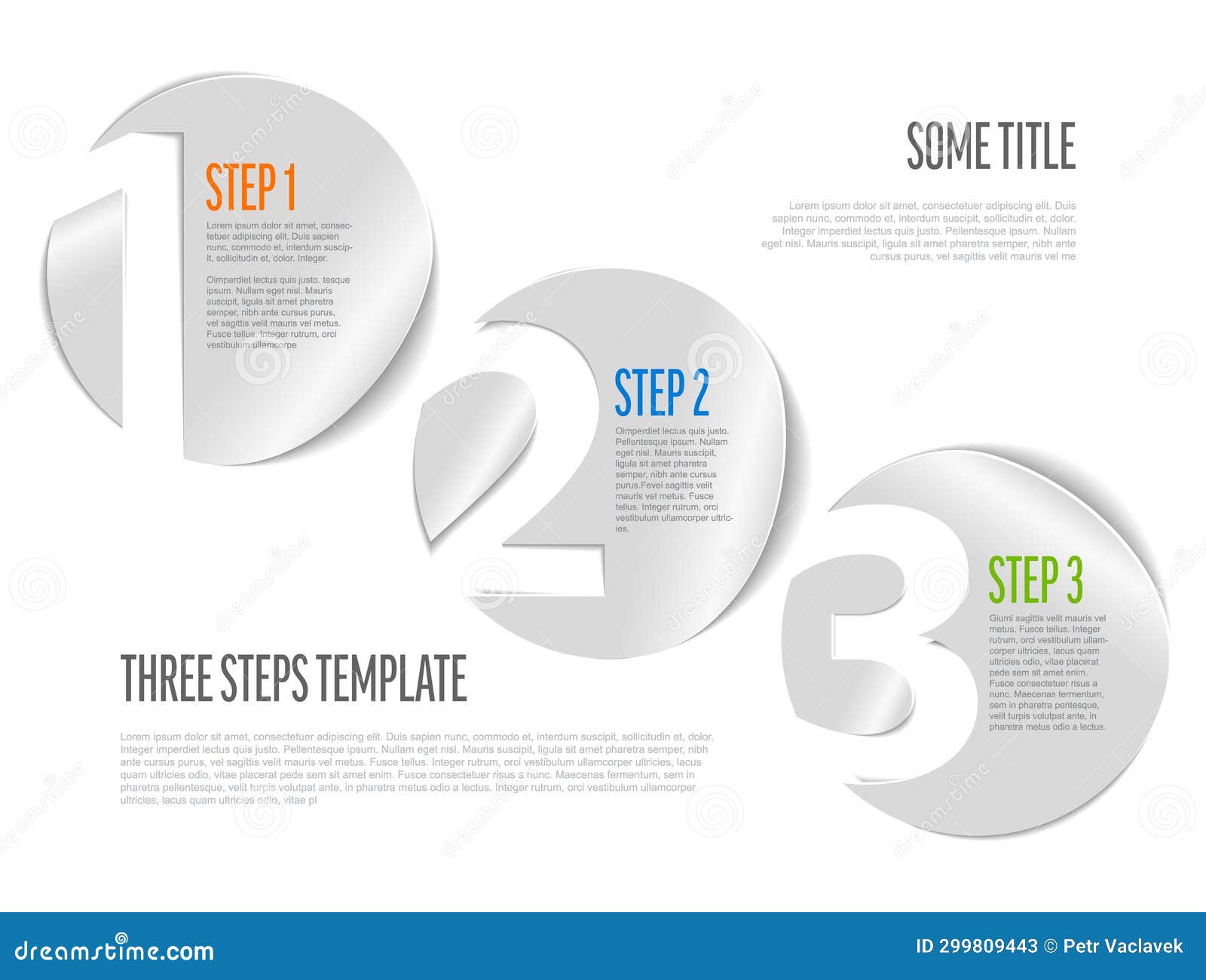 One Two Three Light Metallic Sticker Steps with Numbers Stock ...