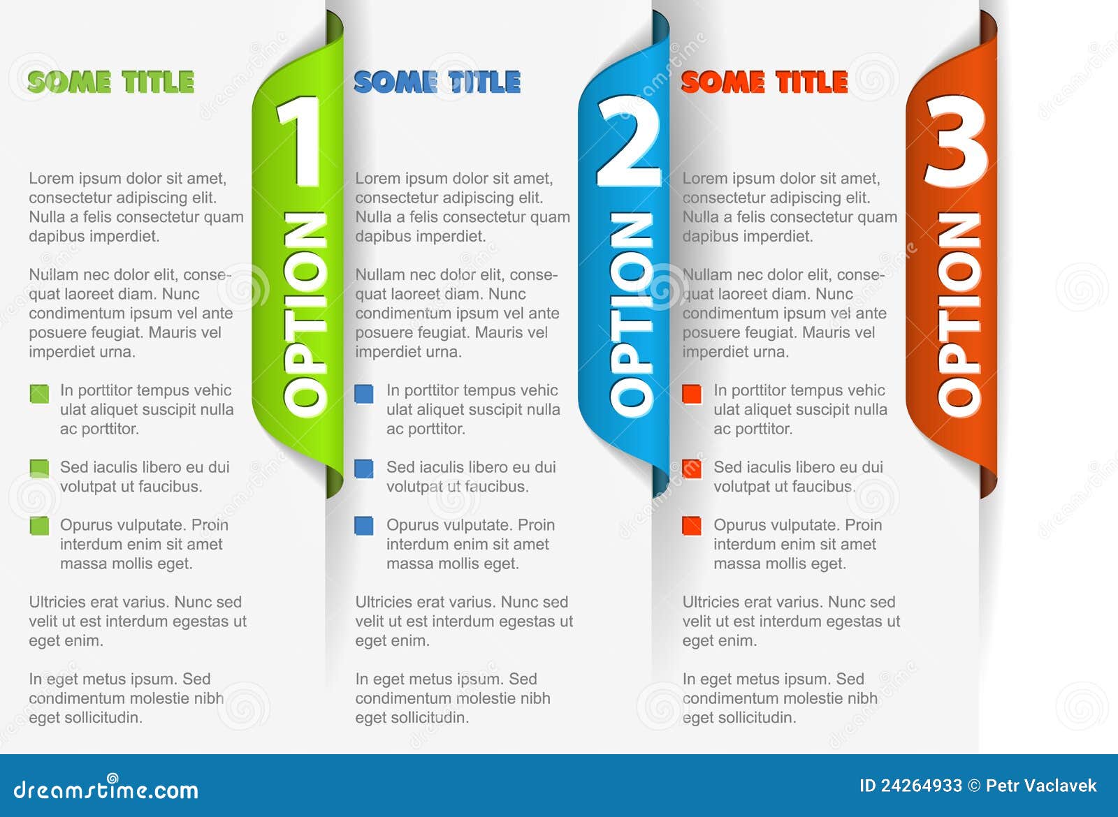 One Two Three - Options Background Stock Illustration - Illustration of ...