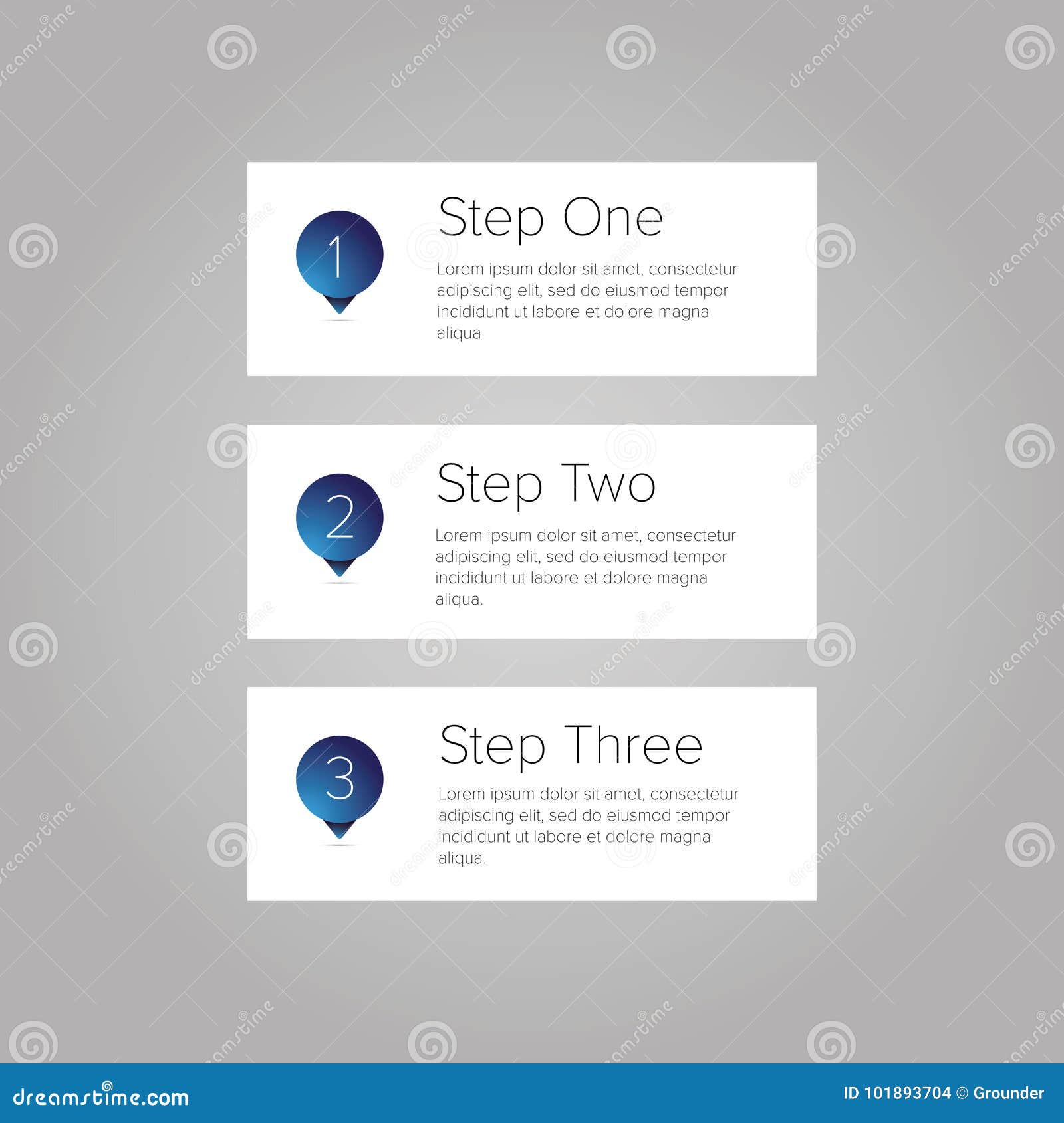 Three Step Infographics, Circular Shapes, Multi Level Hierarchy ...
