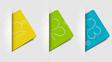 One Two Three - Vector Cards with Numbers Stock Vector - Illustration ...