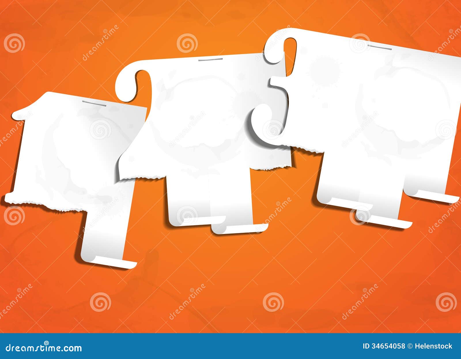 One Two Three. stock vector. Illustration of option, brochure - 34654058