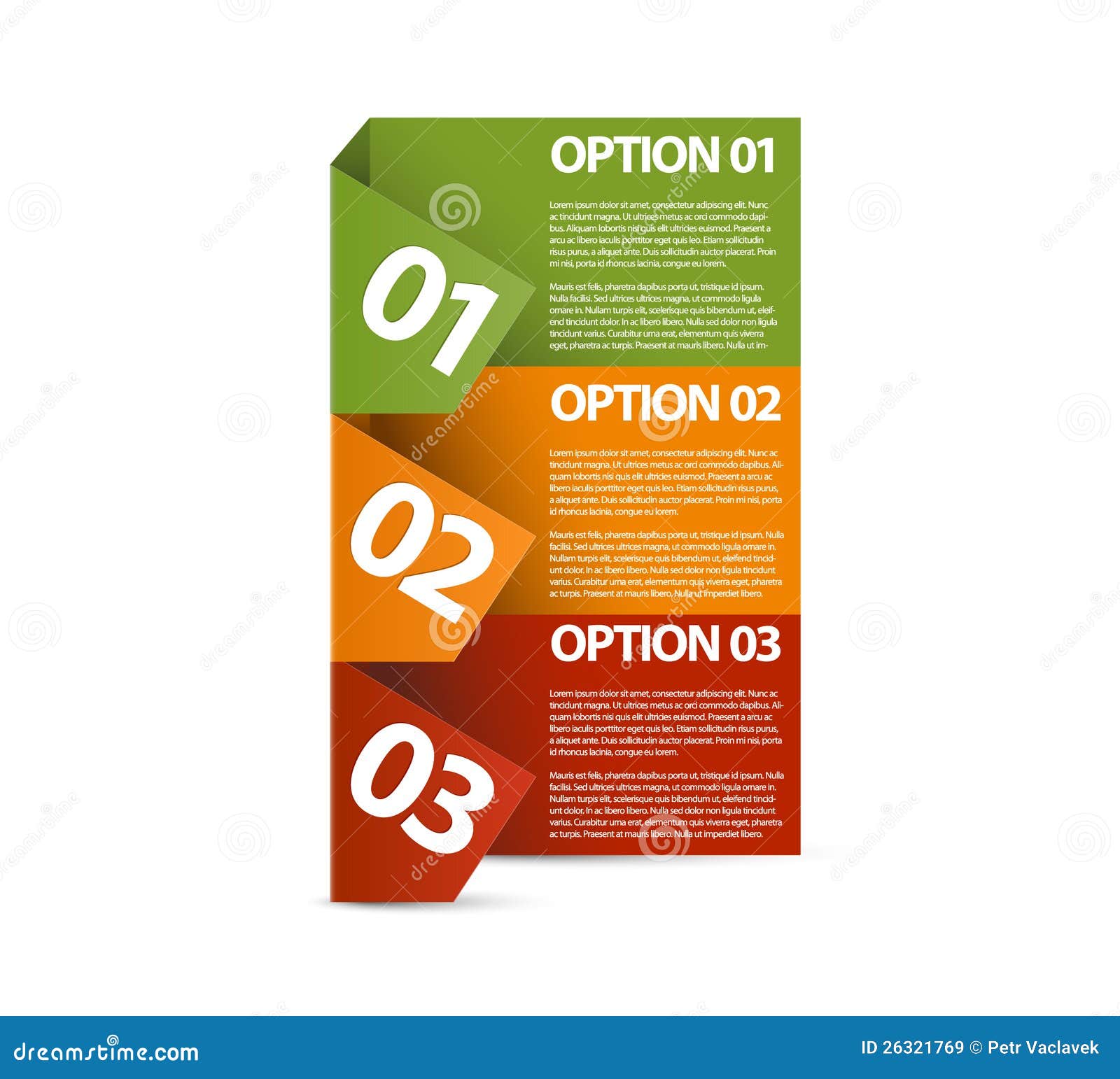 One Two Three - Vector Paper Options Stock Vector - Illustration of ...