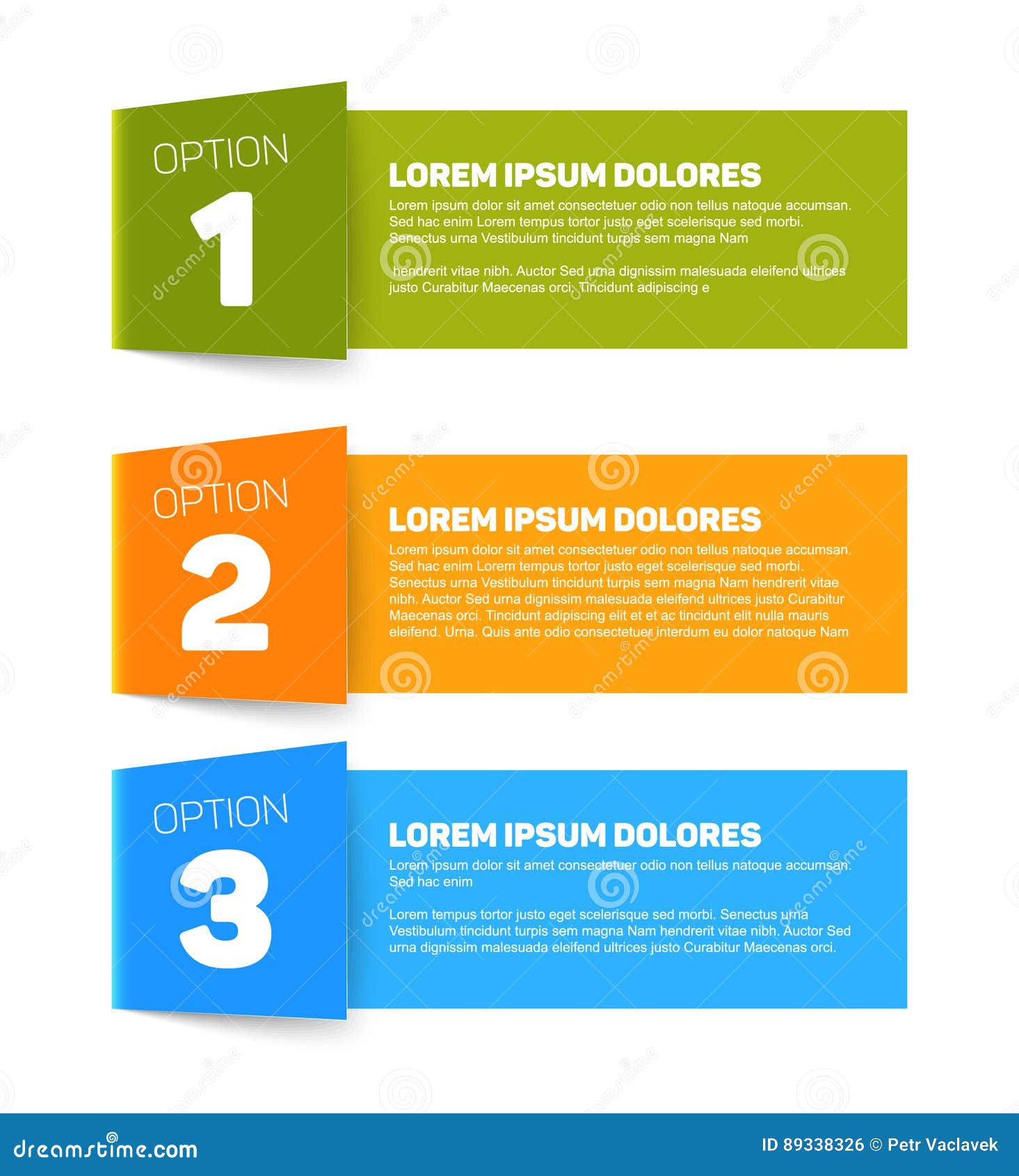 One Two Three - Vector Paper Options Stock Vector - Illustration of ...