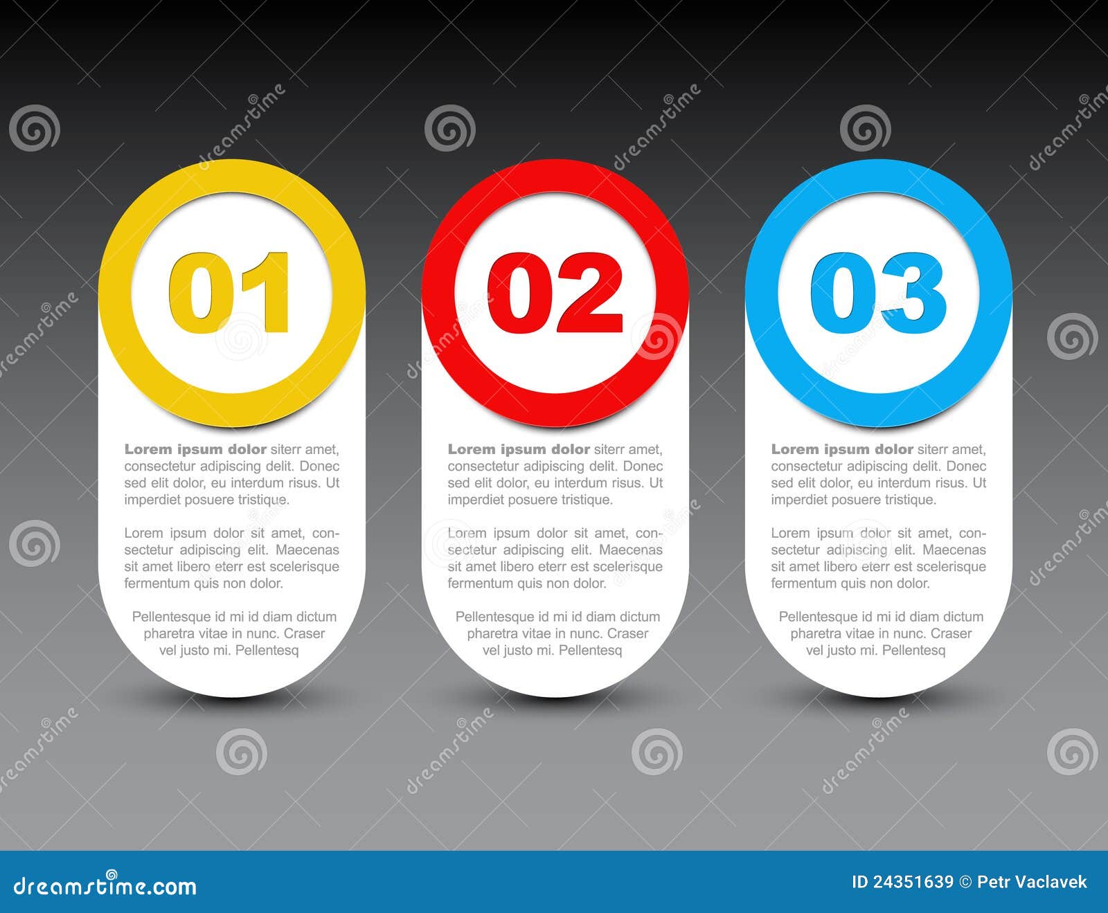 One Two Three - Vector Progress Icons Stock Vector - Illustration of ...