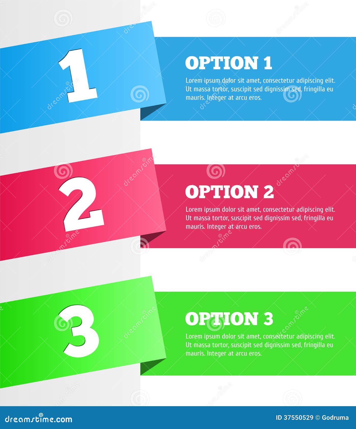 One Two Three - Vector Progress Steps Stock Vector - Illustration of ...