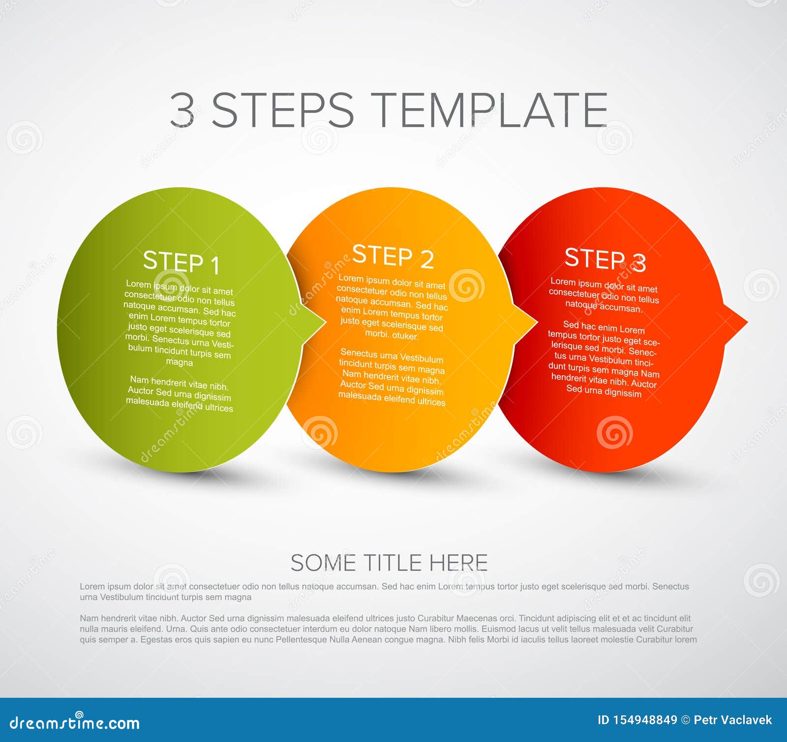 One Two Three - Vector Tags with Step Numbers Stock Vector ...